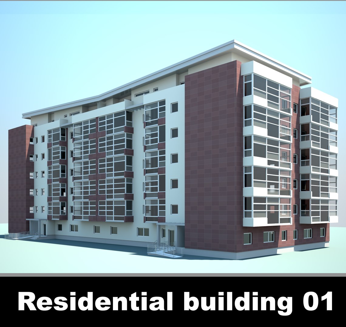 3d Model Residential Building Cityscape