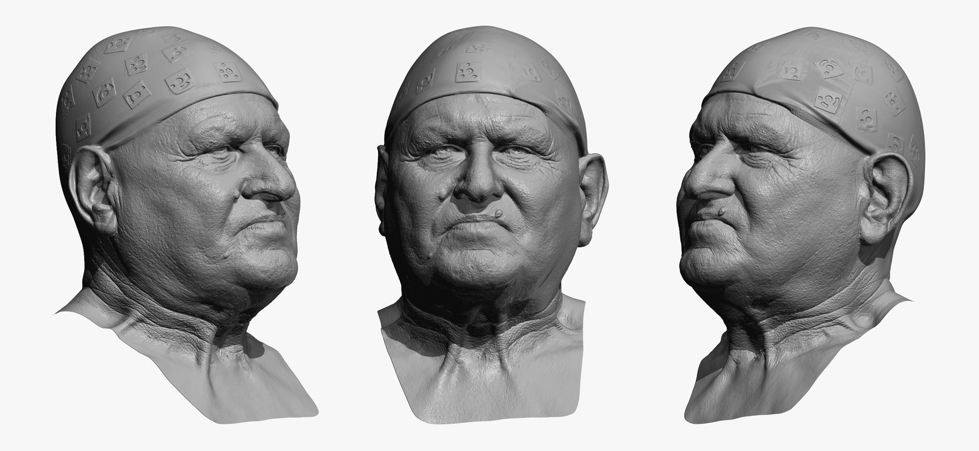 Homer Human Head Jaw Thrust AU29 RAW Scan 3D model - TurboSquid 1735411