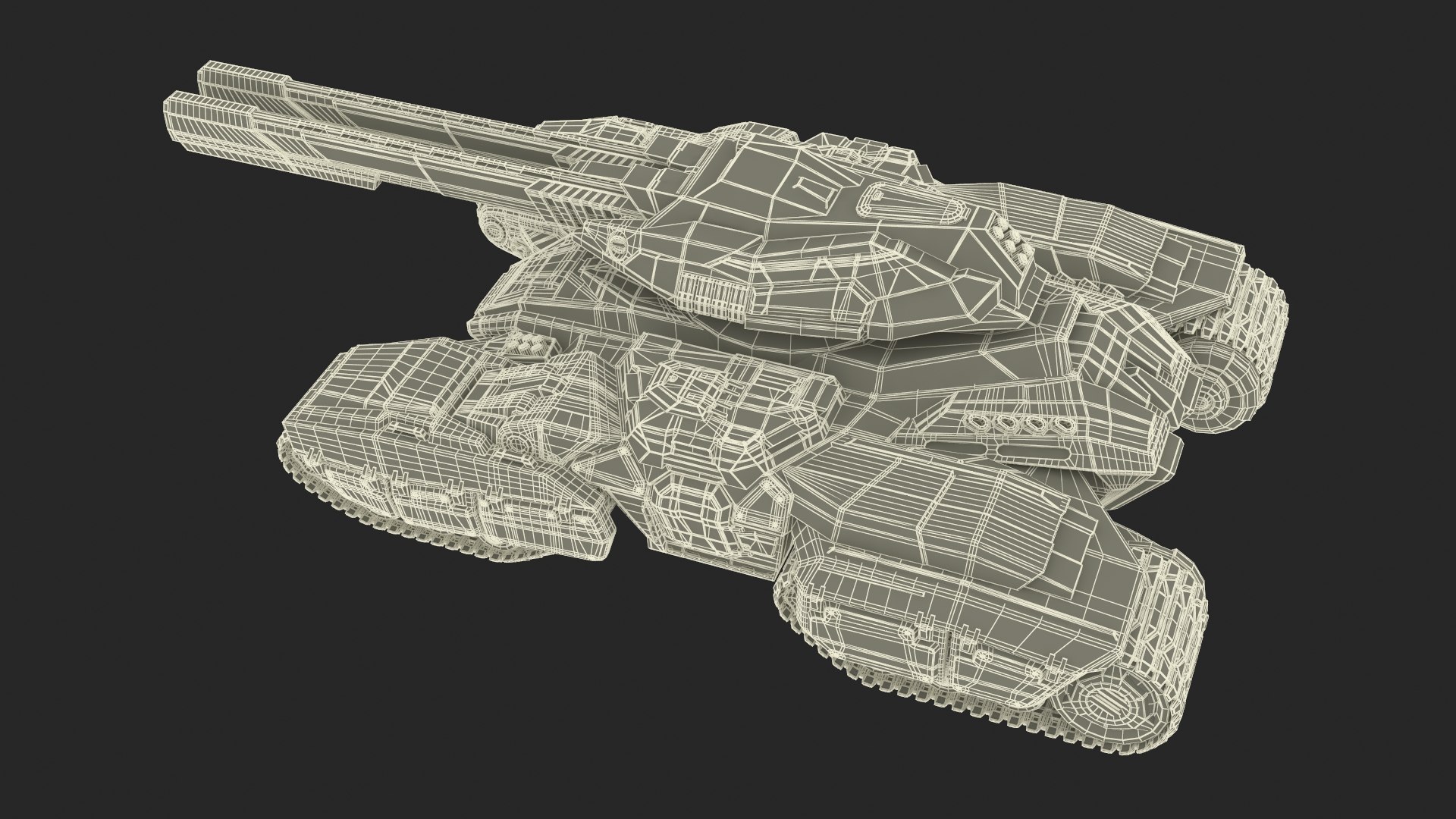 Sci Fi Artillery Battle Tank Sand Color 3D Model - TurboSquid 2311853
