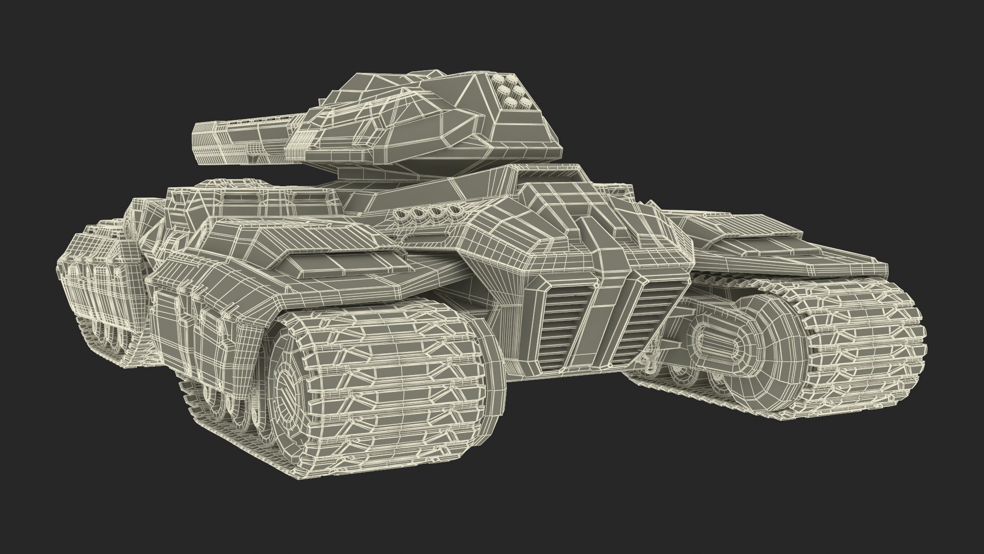 Sci Fi Artillery Battle Tank Sand Color 3D Model - TurboSquid 2311853