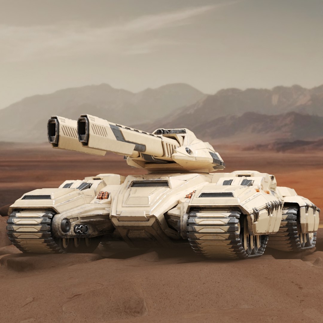 futuristic hover tank