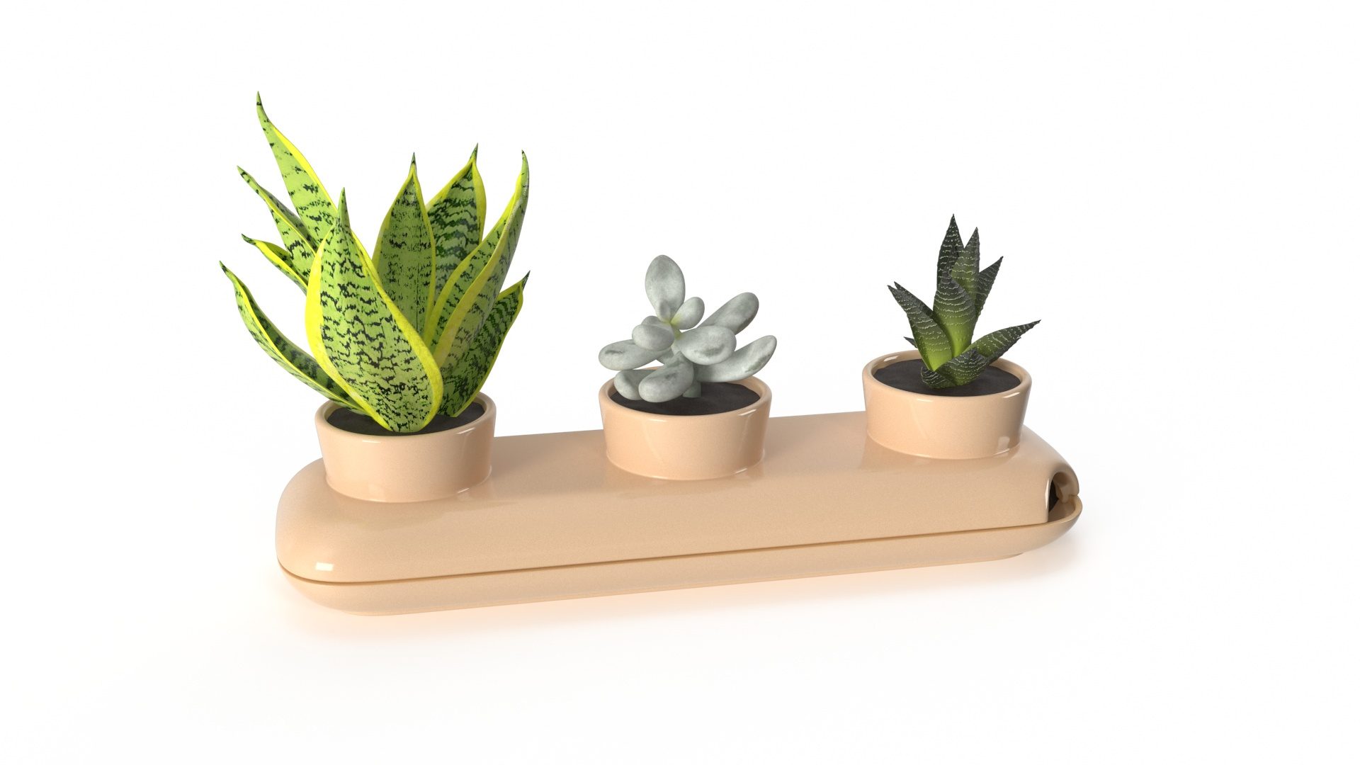 3D Ceramic Trio Pot Sagaform Beige - TurboSquid 2249997