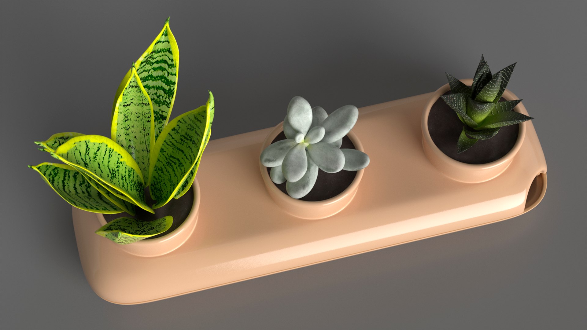 3D Ceramic Trio Pot Sagaform Beige - TurboSquid 2249997