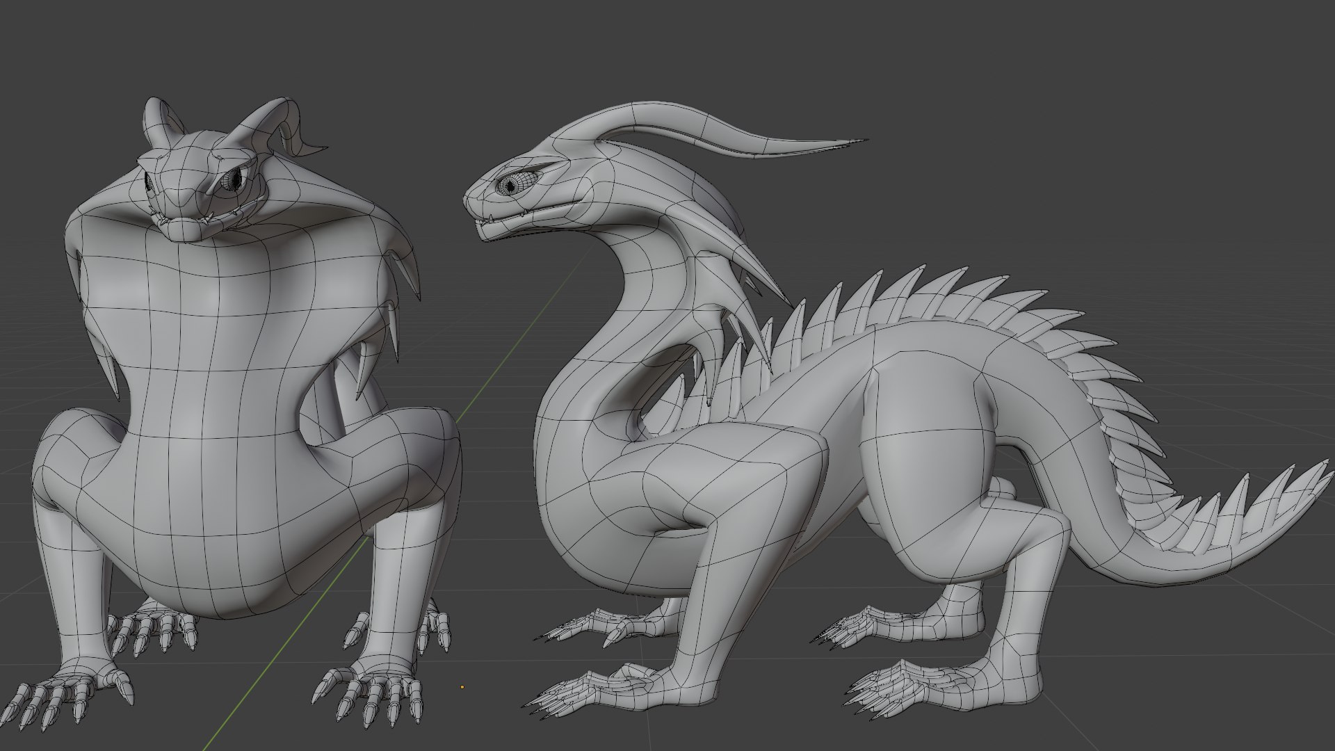 Cobra Snake-Lizard Low Poly Monster Dragon Reptilian Model - TurboSquid ...