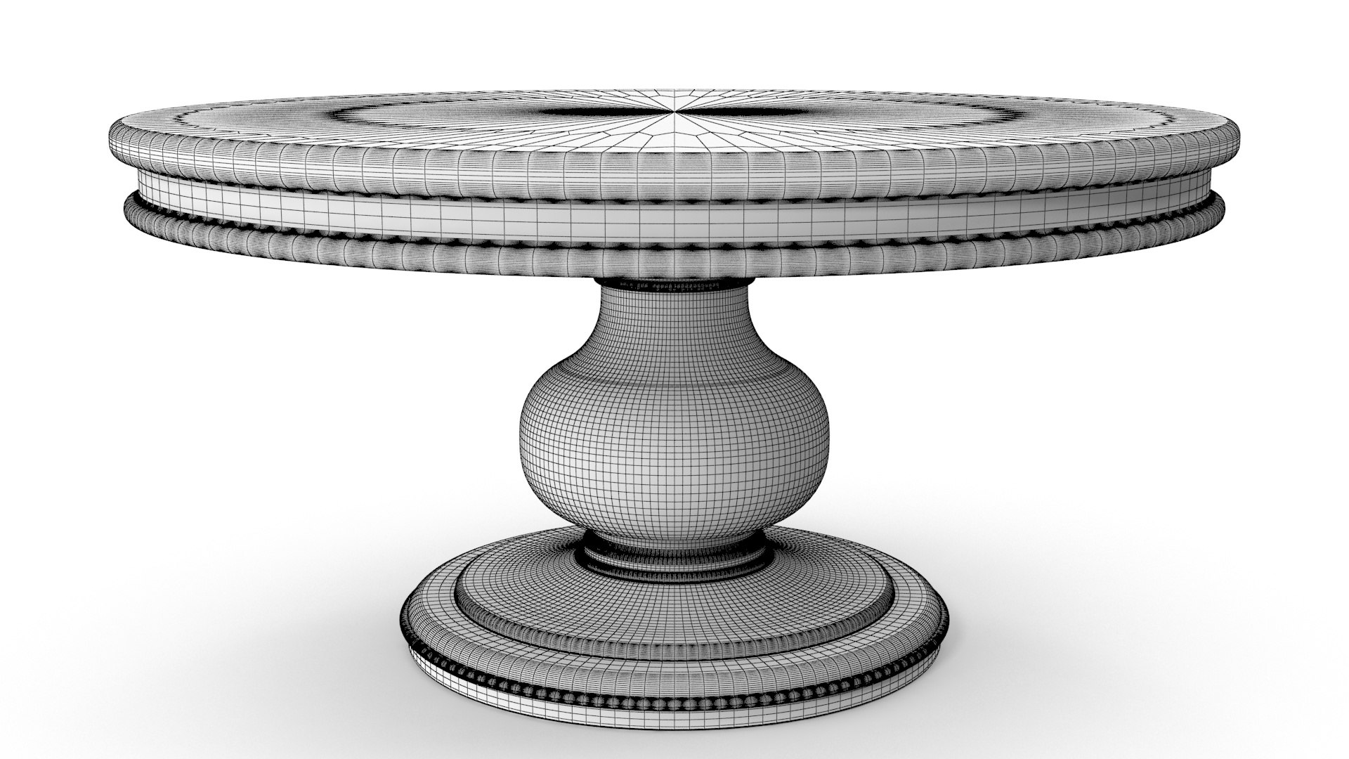 3D Wood Round Table Model - TurboSquid 1816981