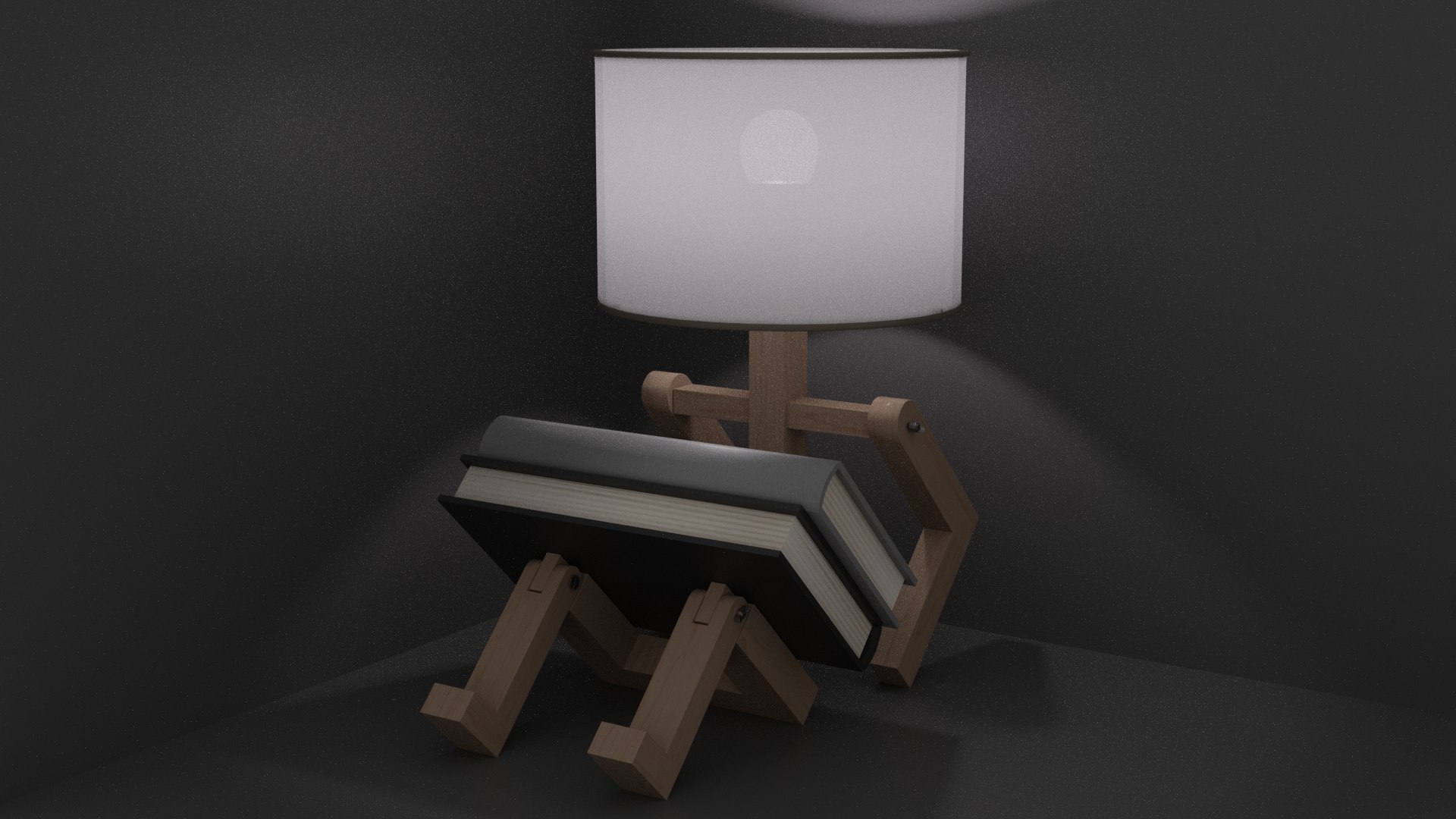 3D Book-holder Lamp Character - TurboSquid 1564499