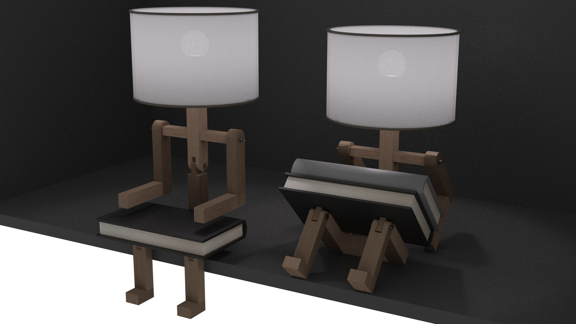 3D Book-holder Lamp Character - TurboSquid 1564499