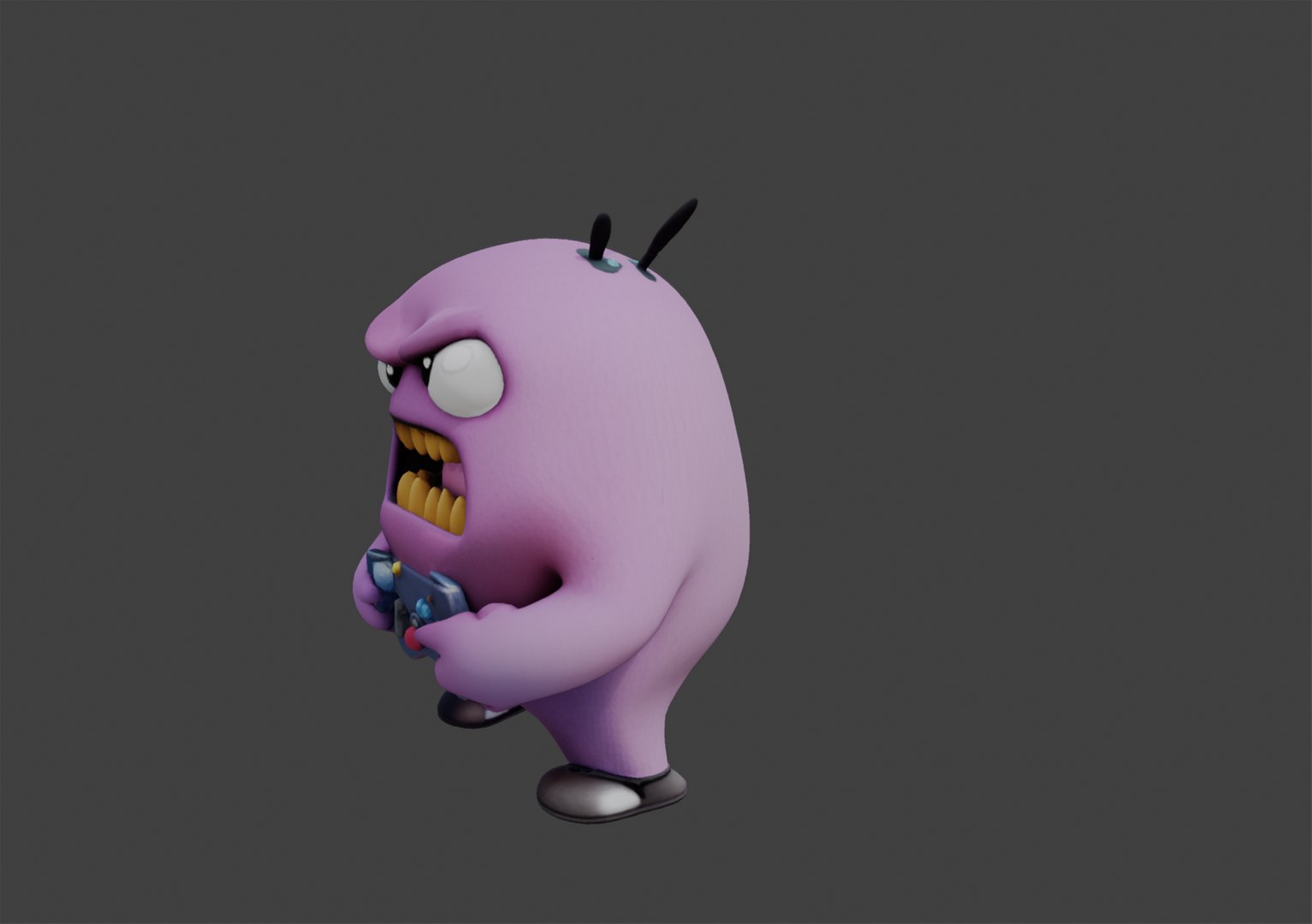 Angry Purple Monster Gamer 3D - TurboSquid 2327217