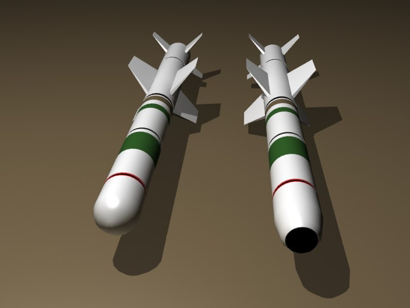 3d Harpoon Missiles Model