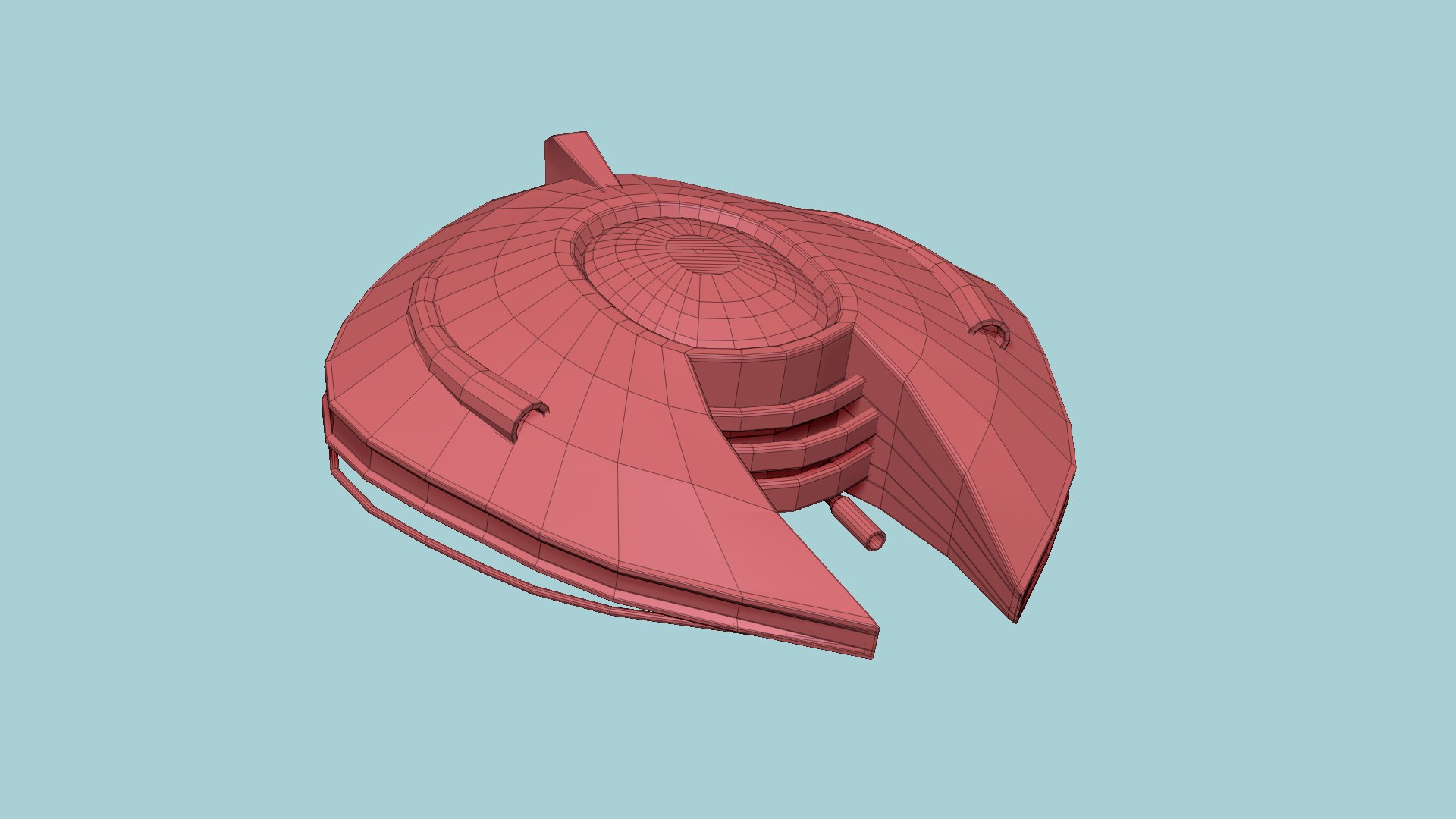 3D Alien Spaceship UFO D02 Aluminum - Sci Fi Spacecraft Design ...