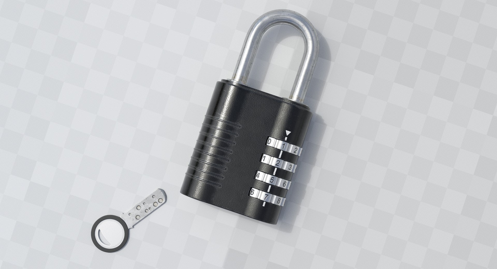 Combination Padlock 3D Model - TurboSquid 1443027