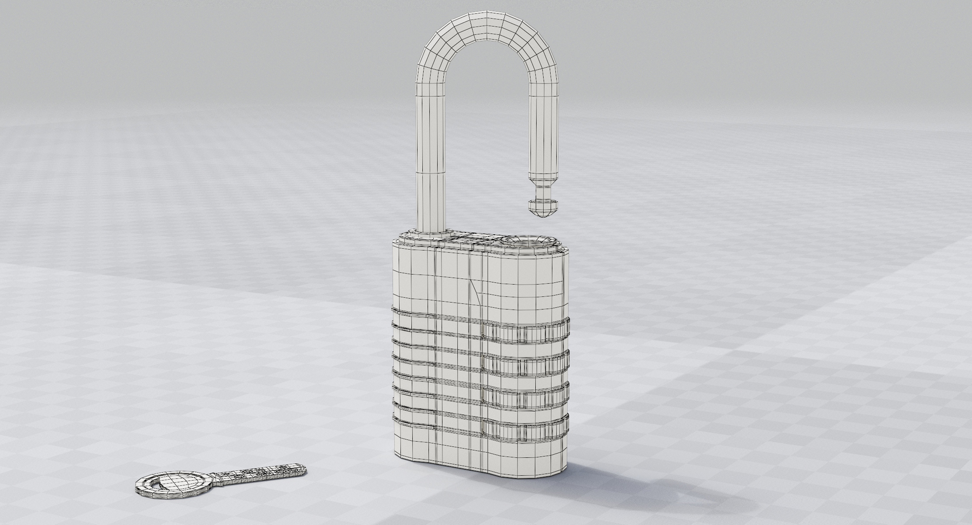 Combination padlock 3D model - TurboSquid 1443027