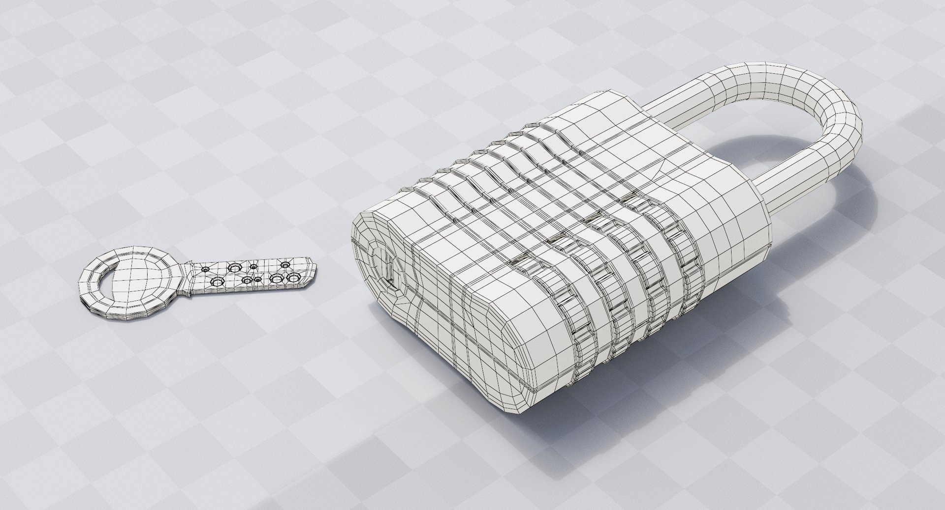 Combination padlock 3D model - TurboSquid 1443027