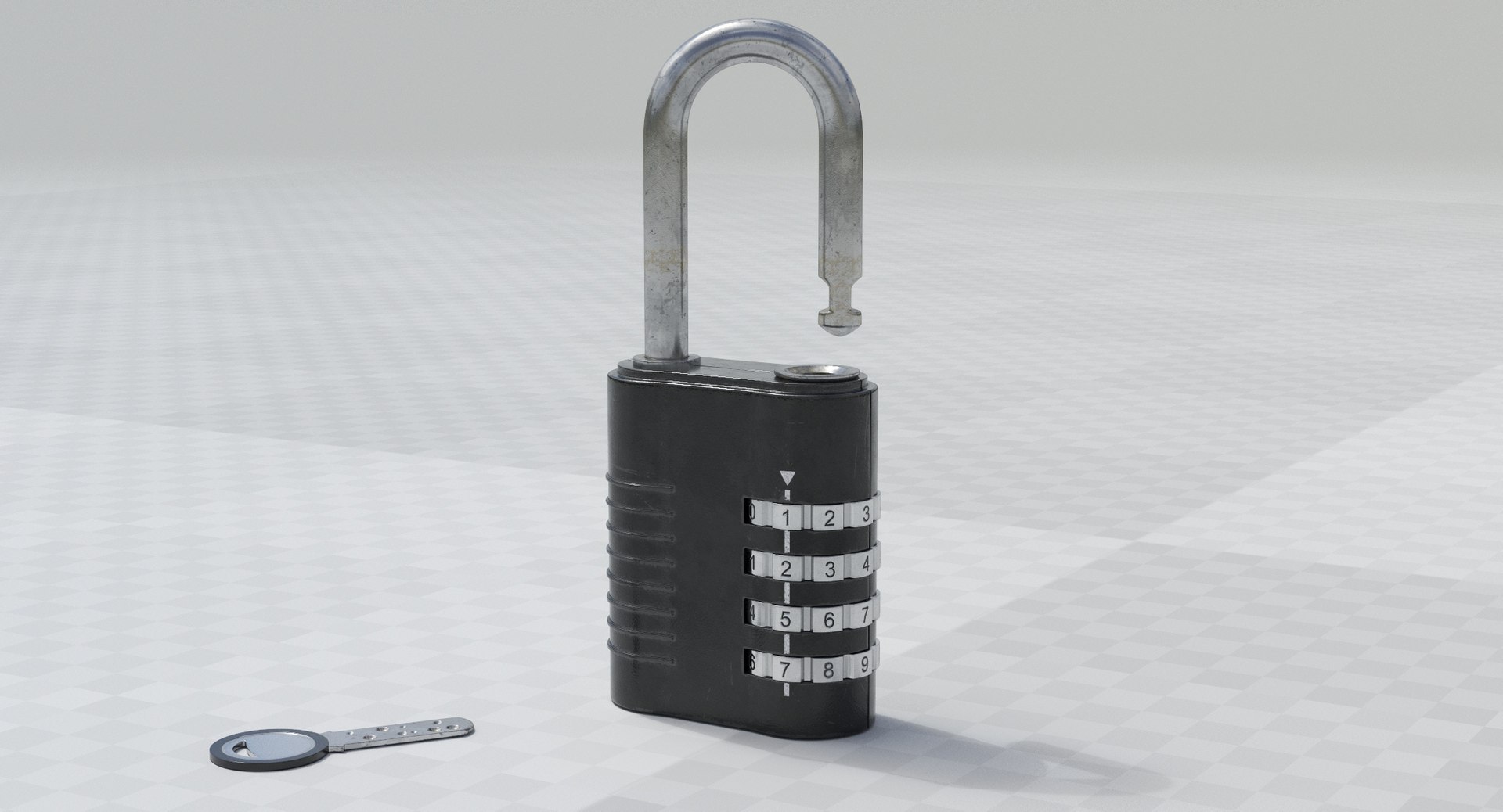 Combination Padlock 3D Model - TurboSquid 1443027