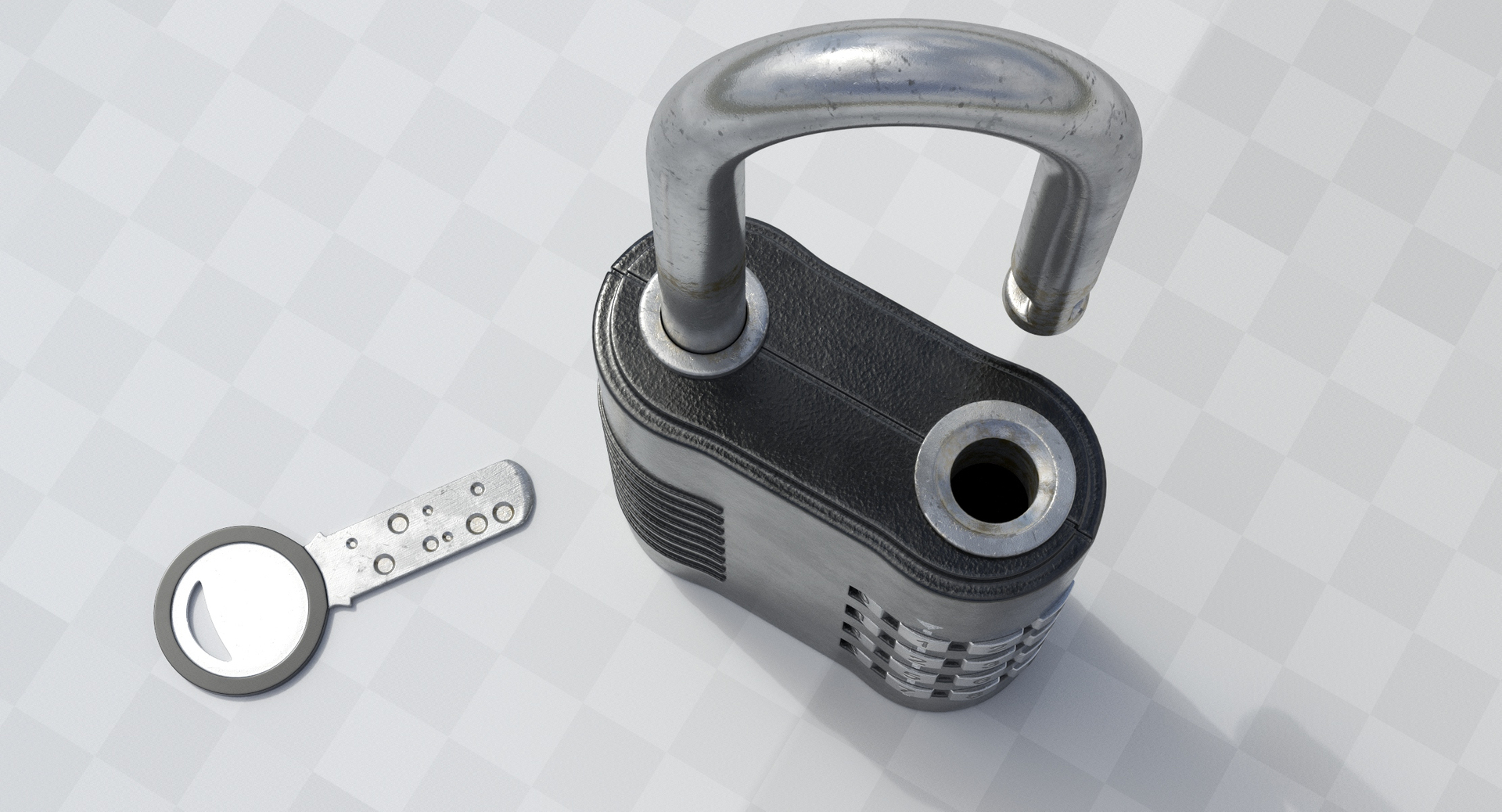 Combination padlock 3D model - TurboSquid 1443027