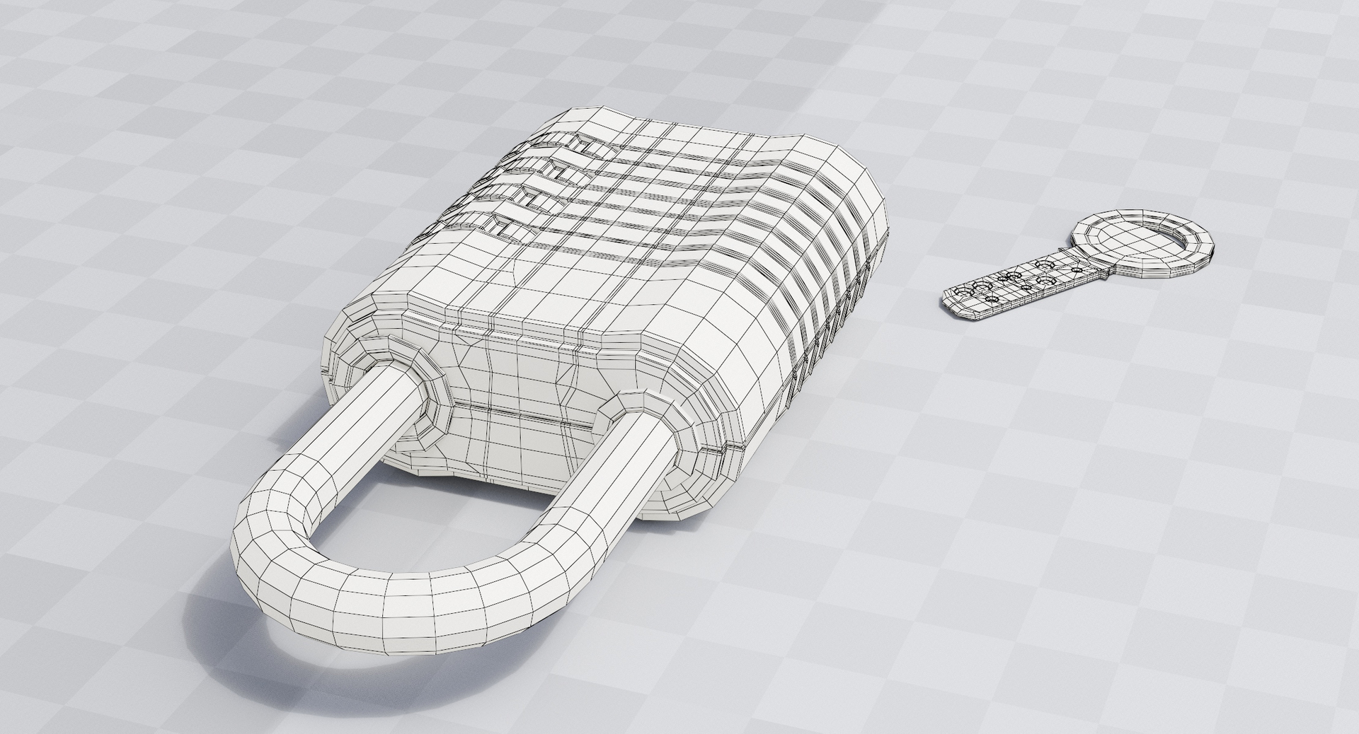 Combination padlock 3D model - TurboSquid 1443027