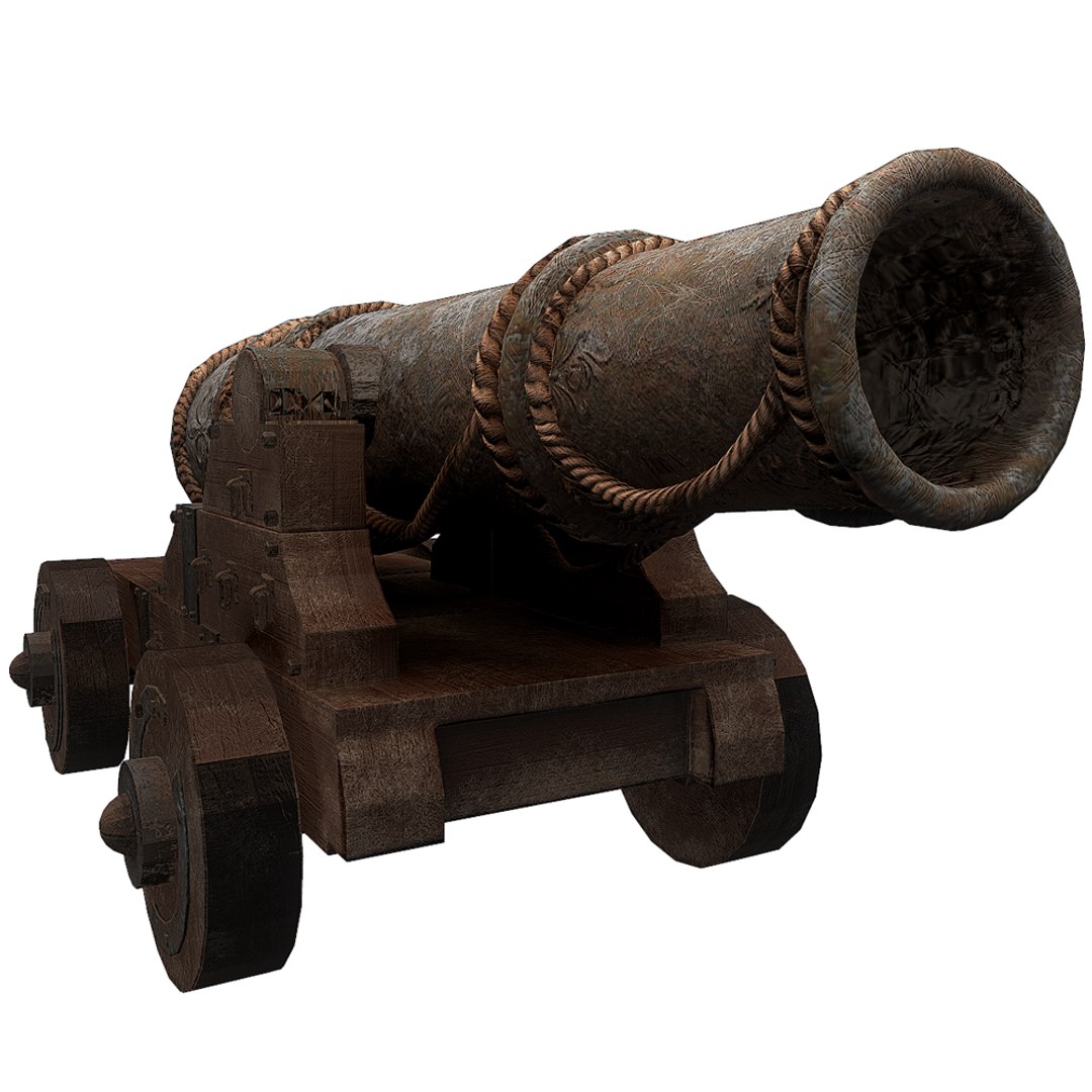 Old Cannon Model - TurboSquid 1328303