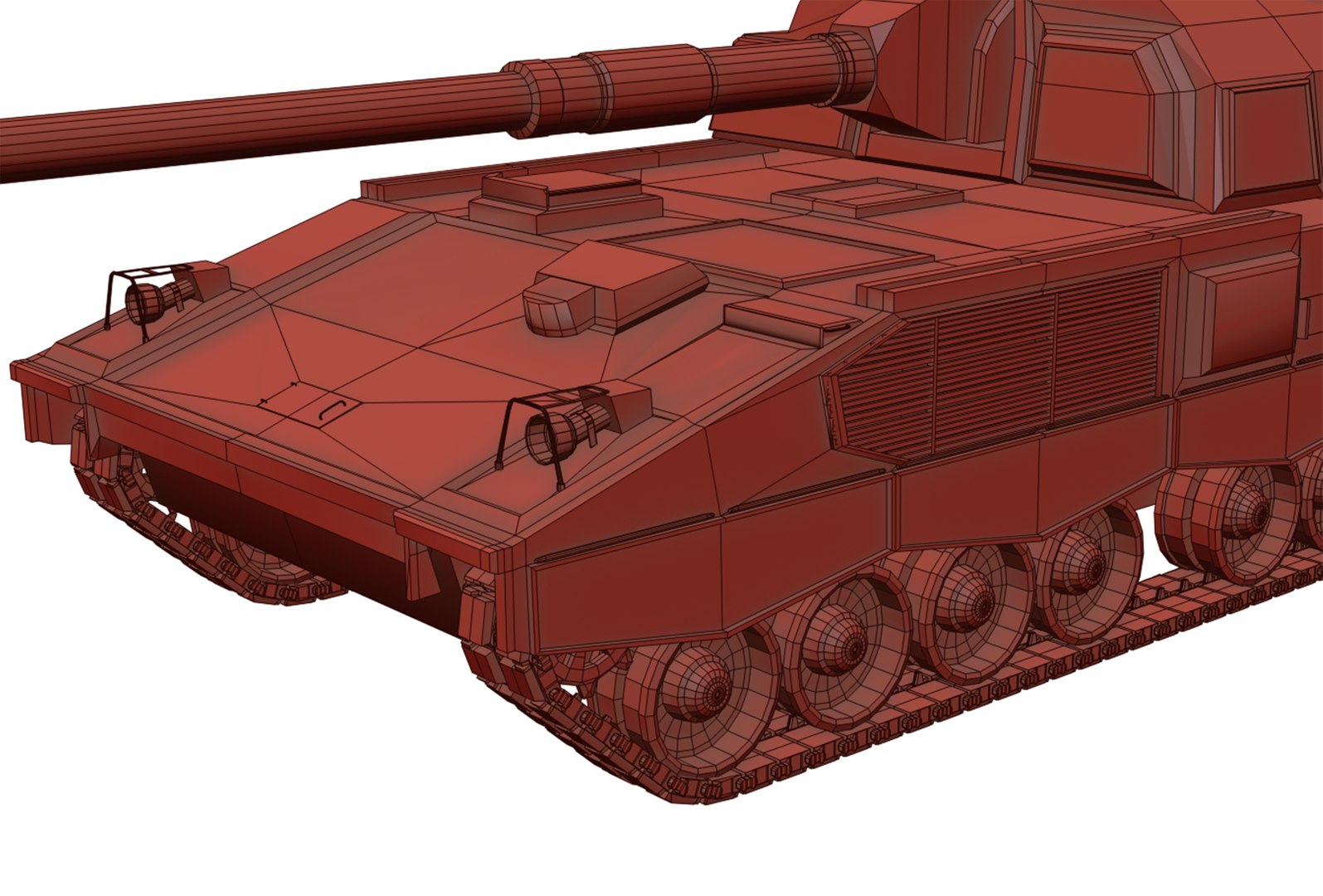3D Model Howitzer Tank Inspired By Panzerhaubitze 2000 - TurboSquid 1783875