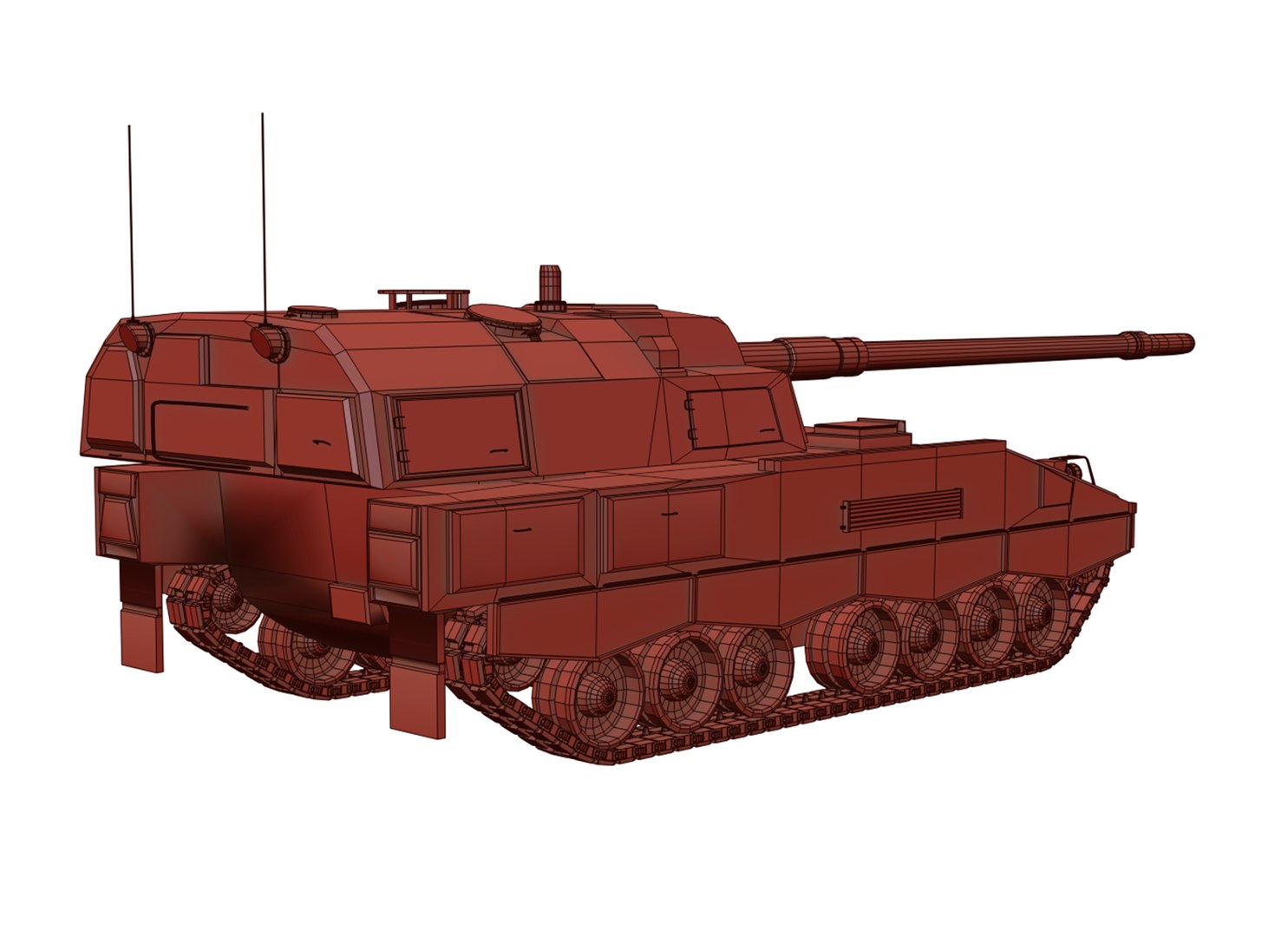 3D Model Howitzer Tank Inspired By Panzerhaubitze 2000 - TurboSquid 1783875