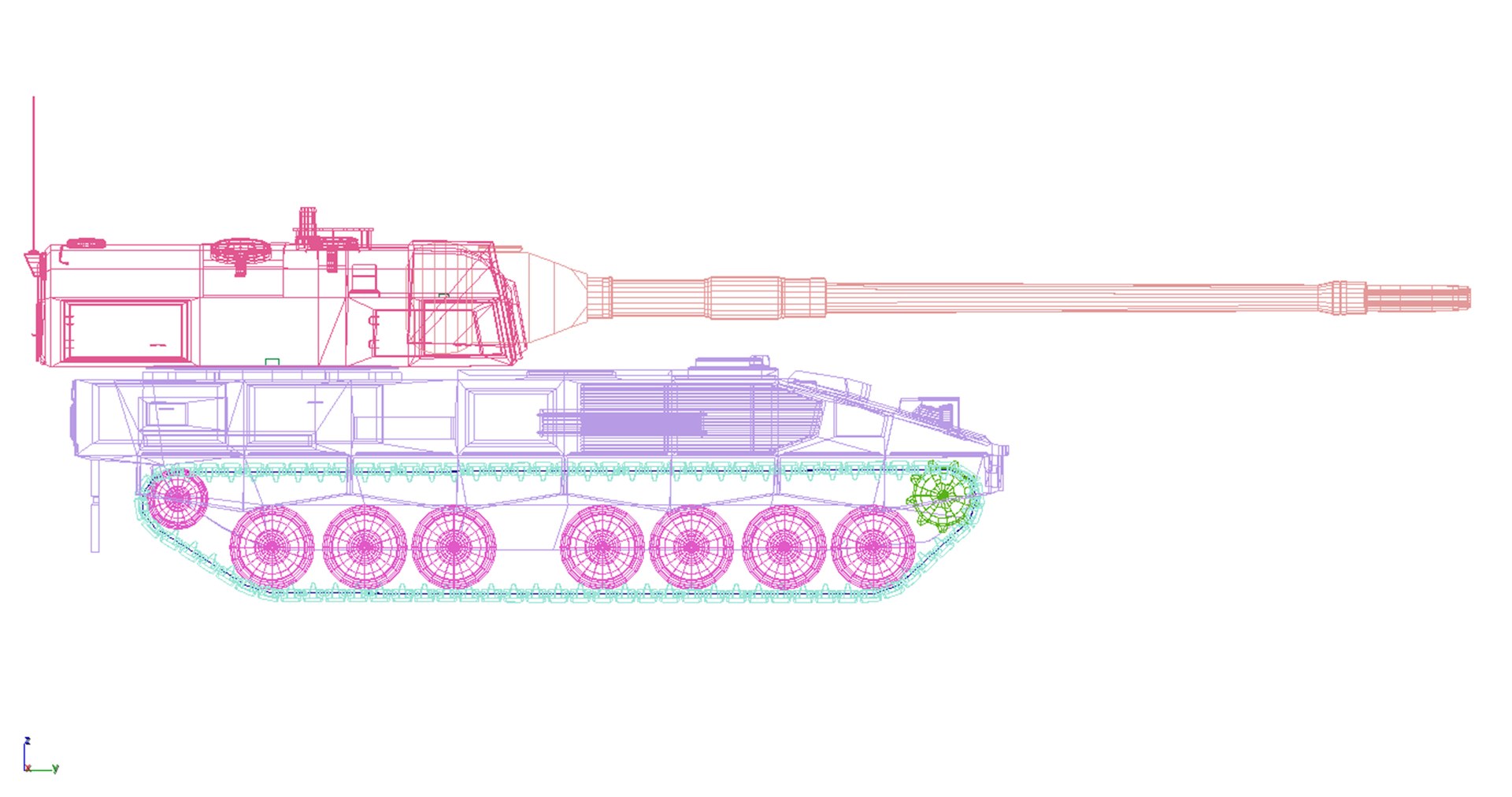 3D Model Howitzer Tank Inspired By Panzerhaubitze 2000 - TurboSquid 1783875