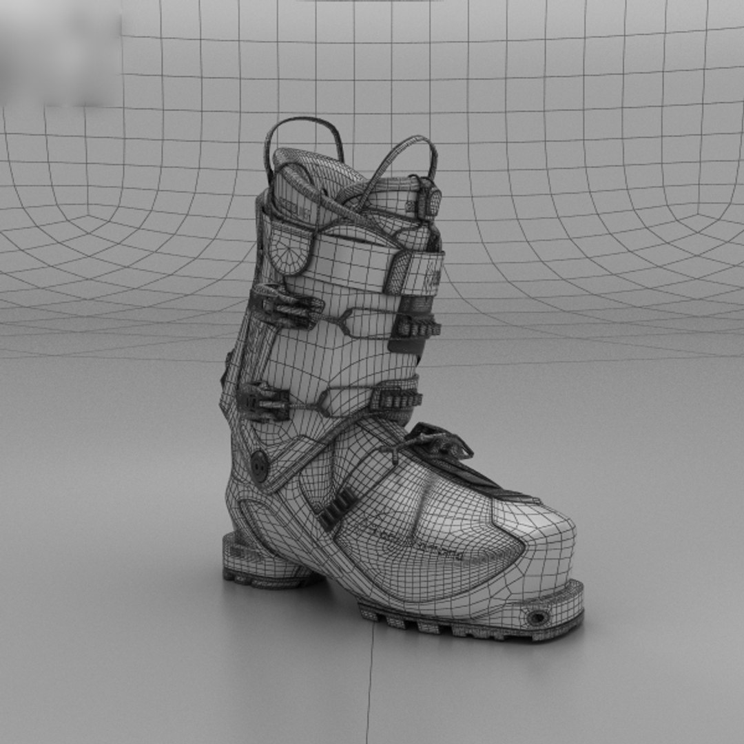 Ski Boot Black 3D Model - TurboSquid 1304571