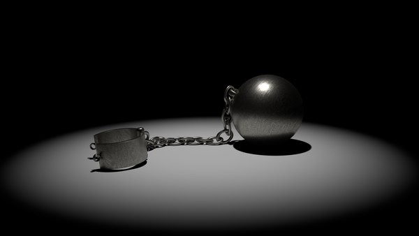 medieval shackles 3d obj