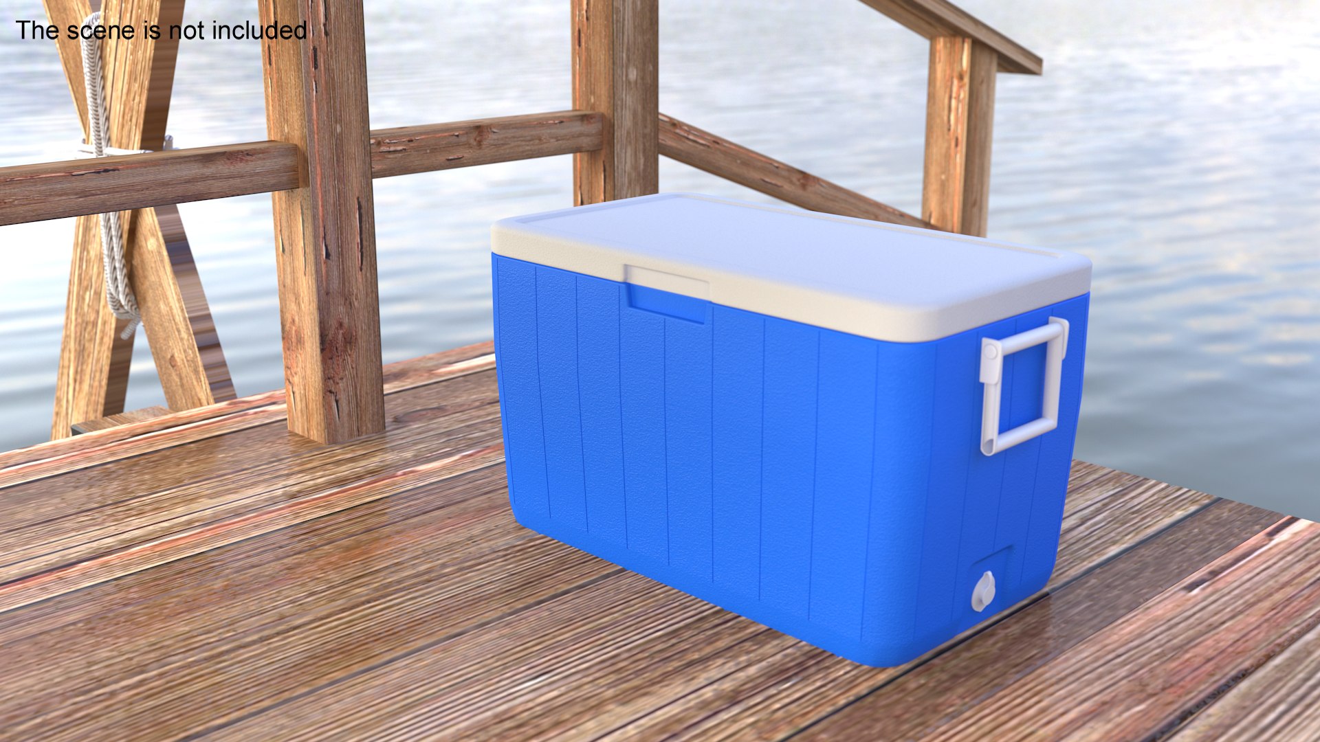 Plastic Big Cooler Box Blue 3D Model - TurboSquid 2213134