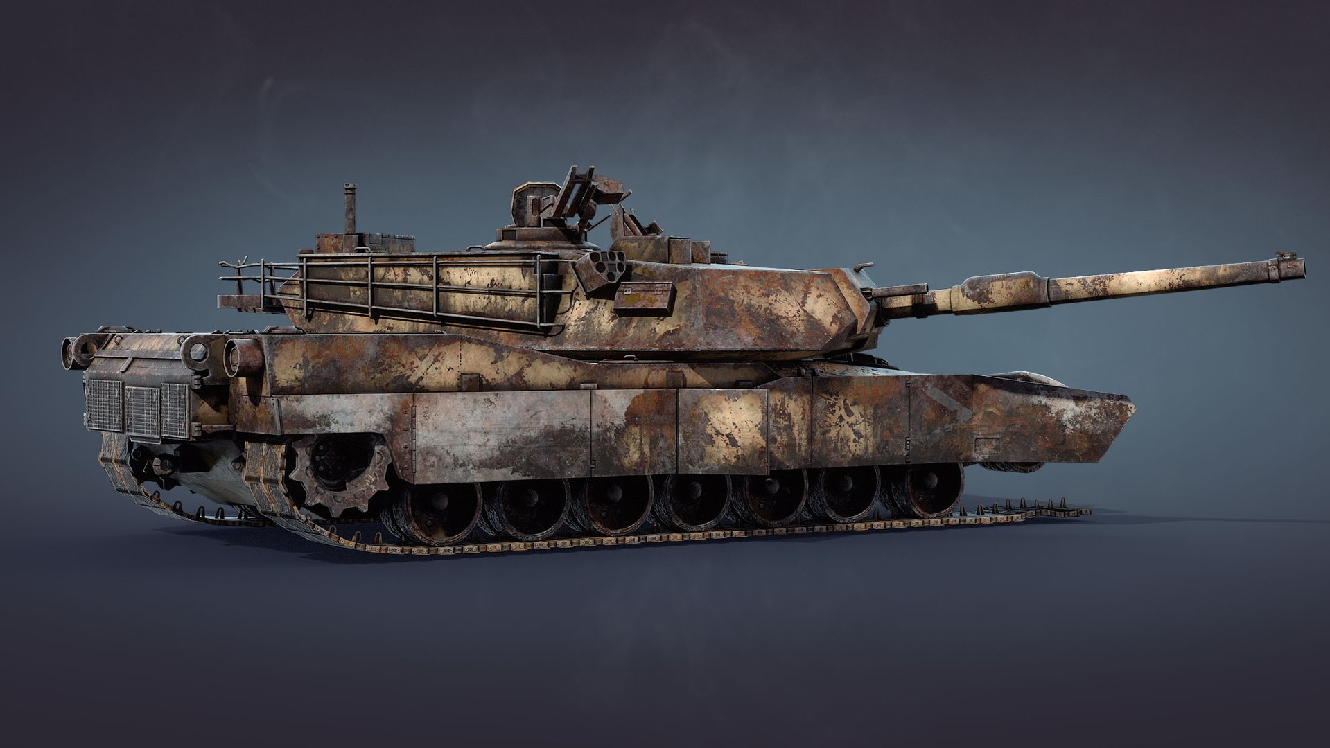 3D Destroyed tank M1A1 Abrams - TurboSquid 1956529