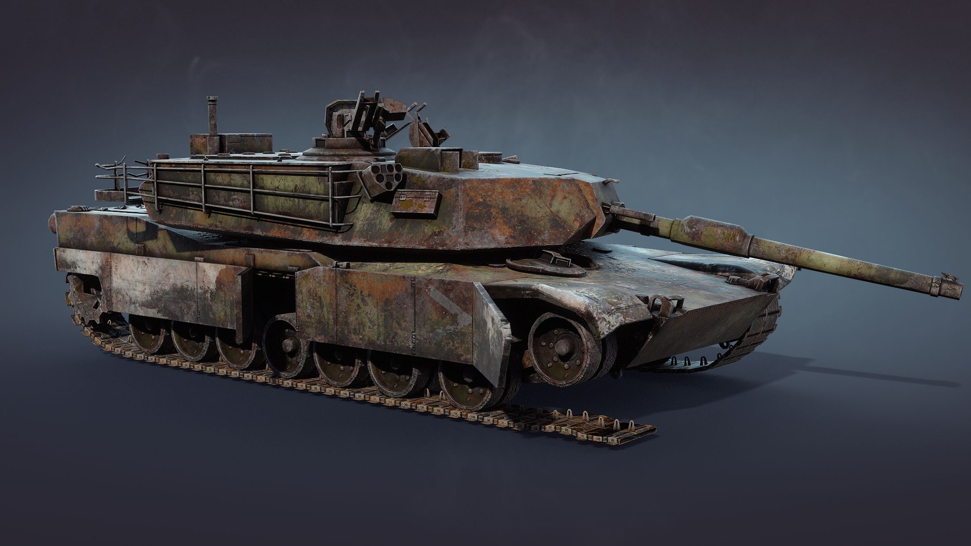 3D Destroyed tank M1A1 Abrams - TurboSquid 1956529