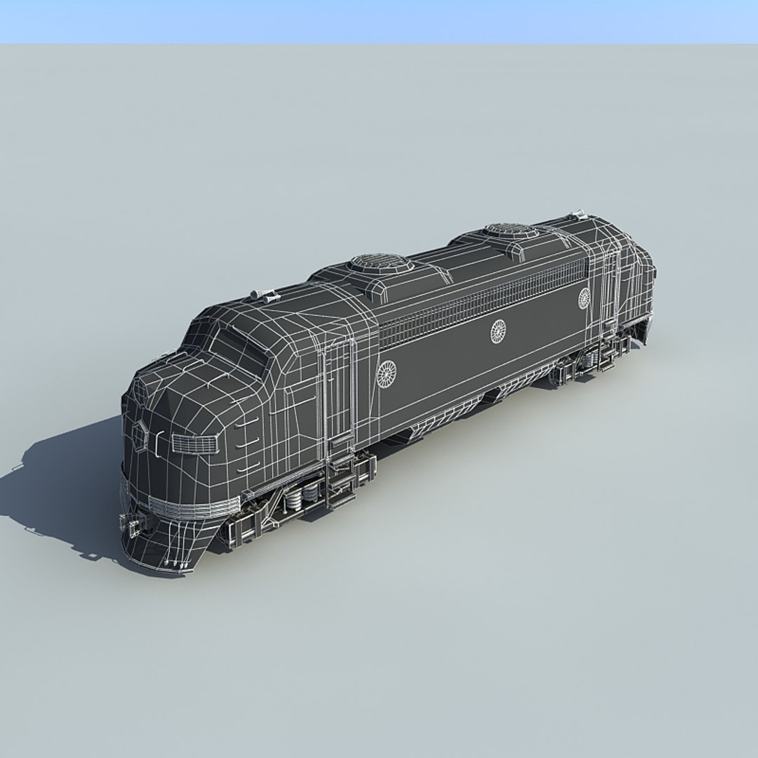 3d Diesel Locomotive Model
