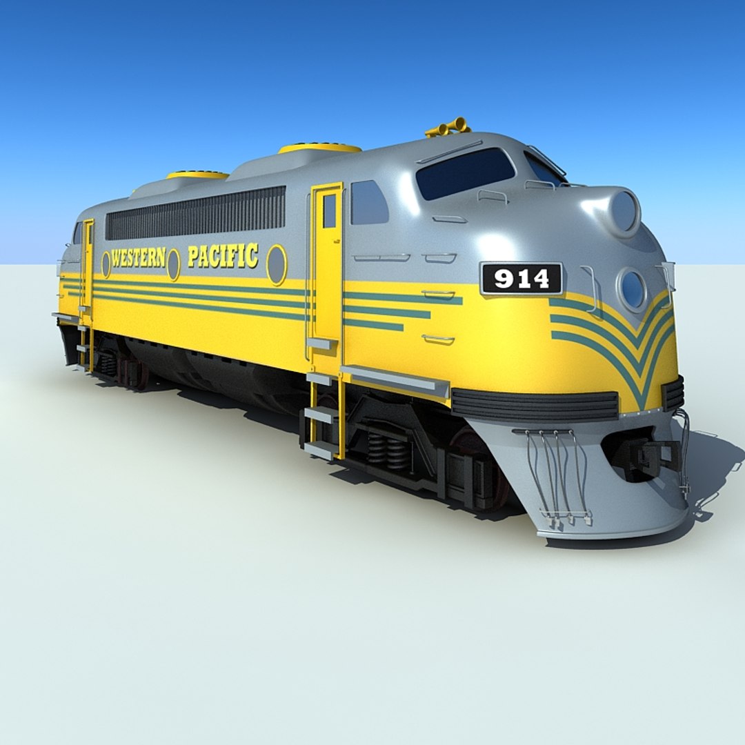 3d Diesel Locomotive Model