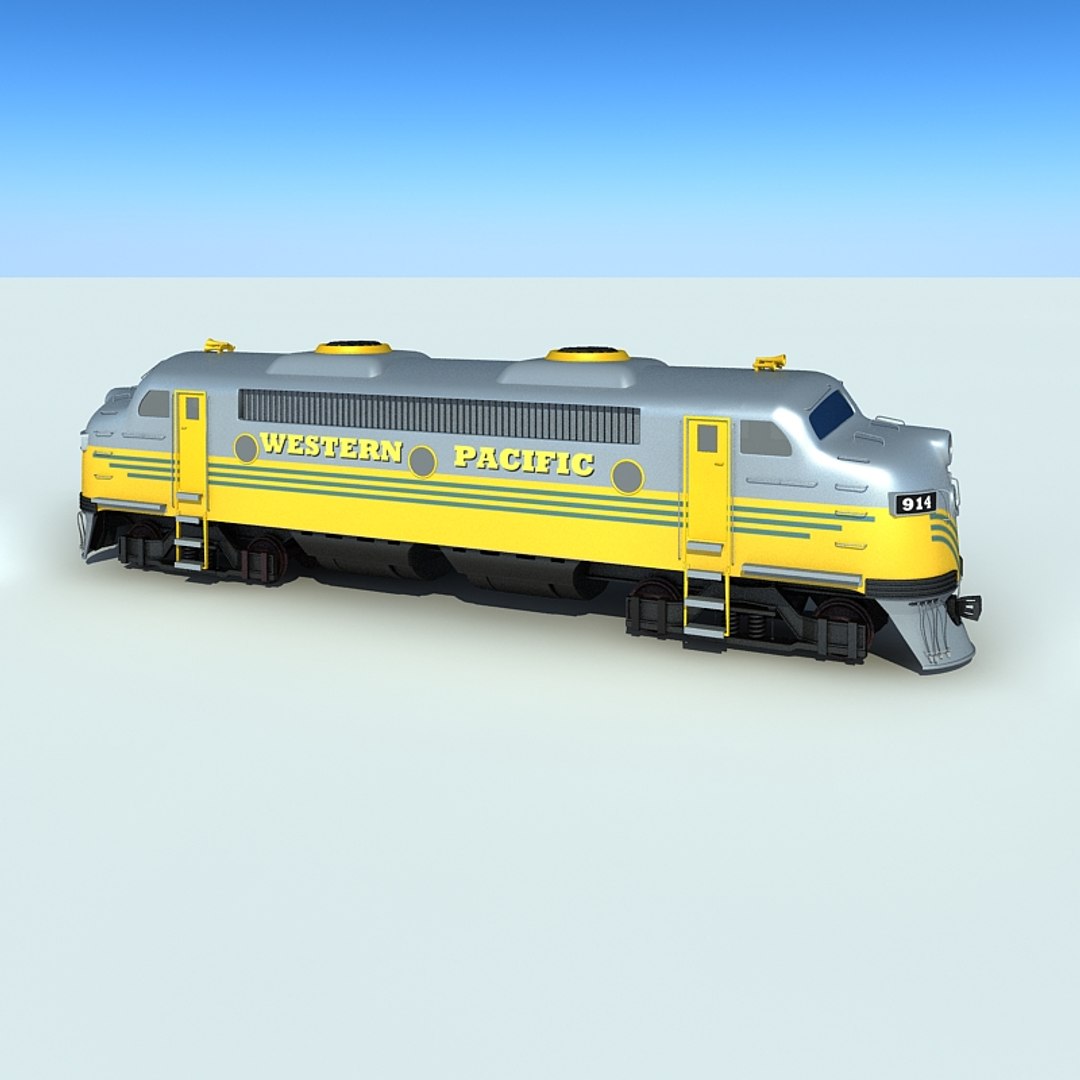 3d Diesel Locomotive Model