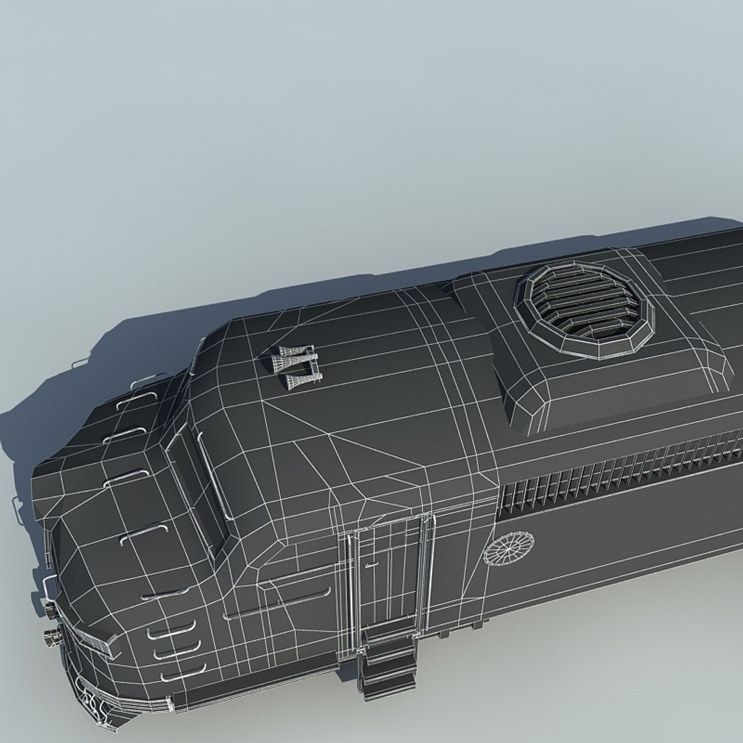 3d Diesel Locomotive Model