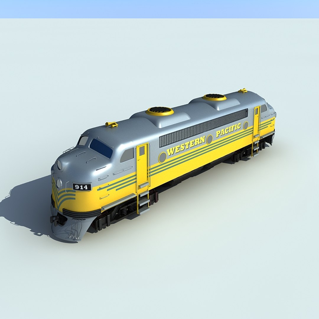 3d Diesel Locomotive Model