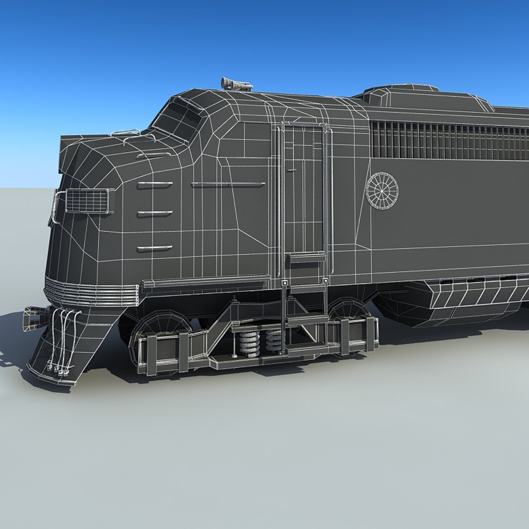 3d Diesel Locomotive Model