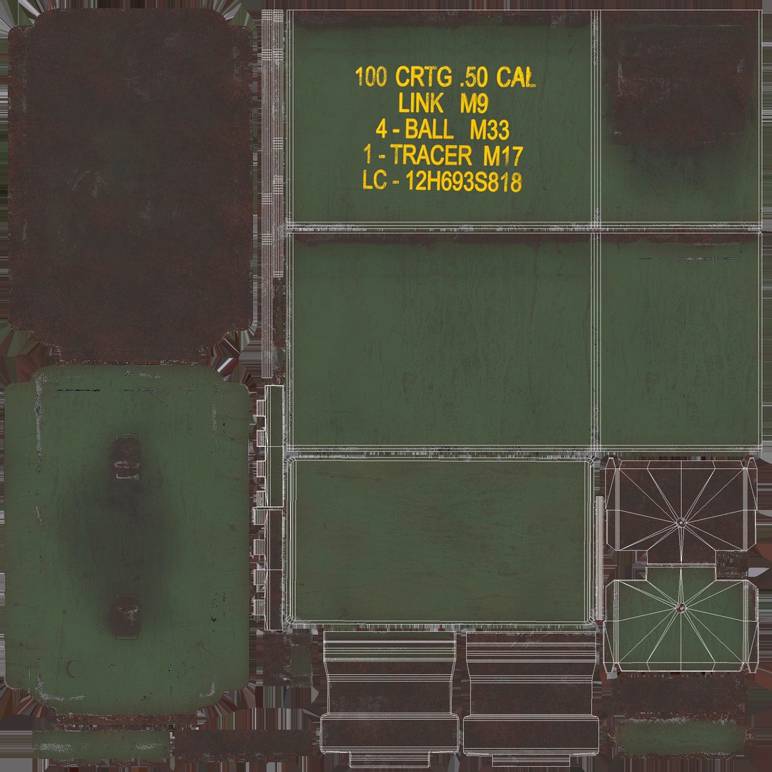 3D Machine Gun M2 ANM2 Browning - TurboSquid 1879651