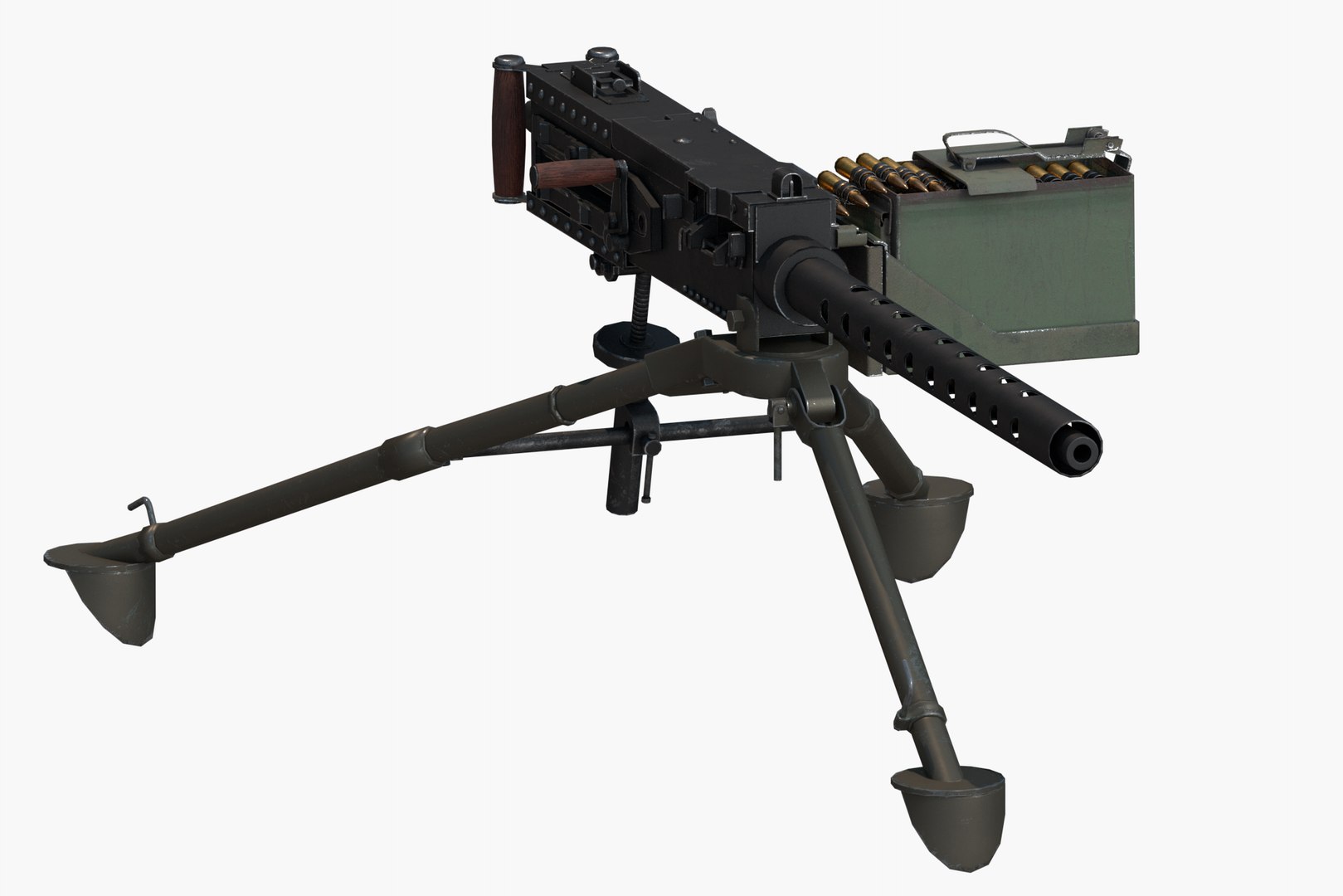 3D Machine Gun M2 ANM2 Browning - TurboSquid 1879651
