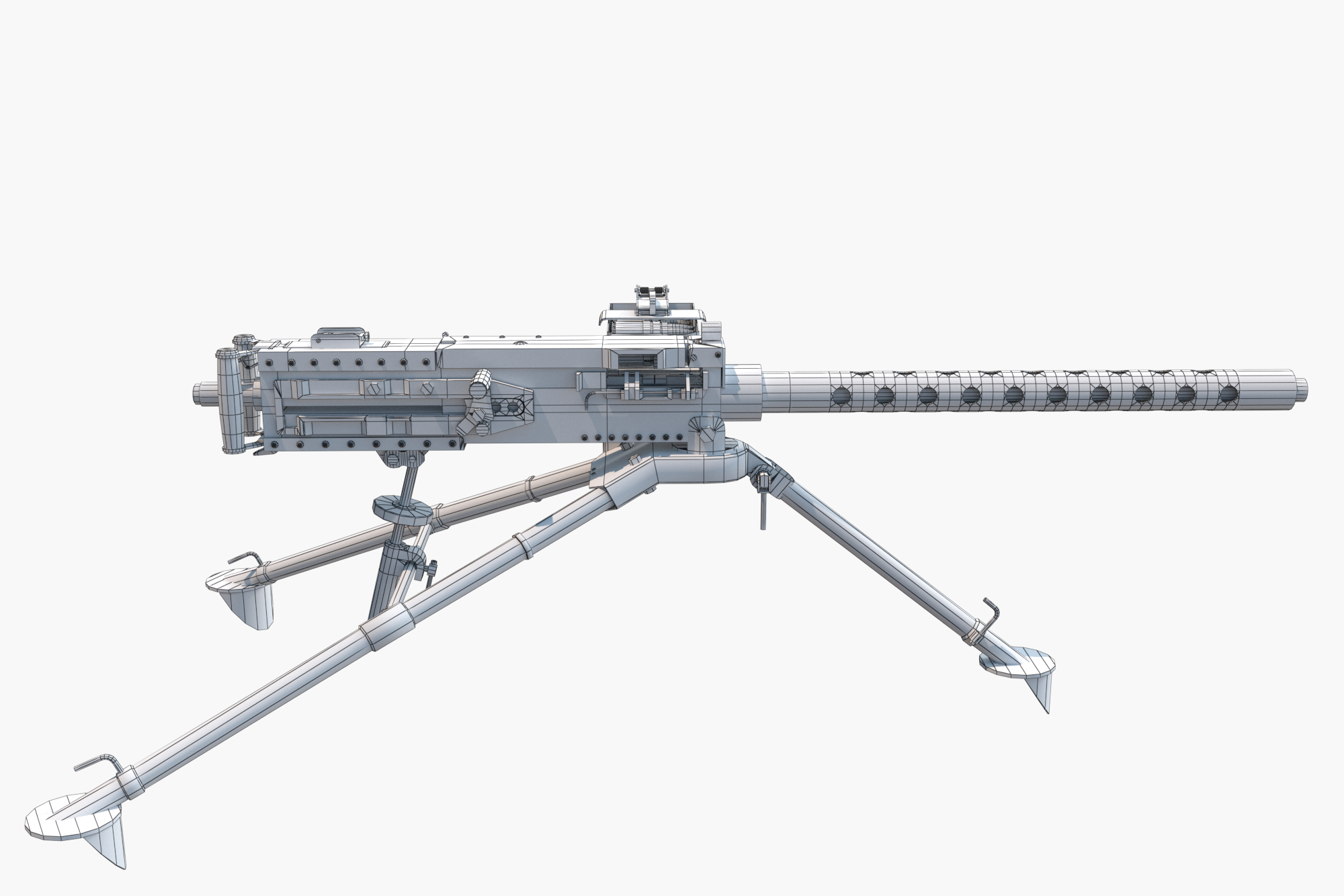 3D Machine Gun M2 ANM2 Browning - TurboSquid 1879651