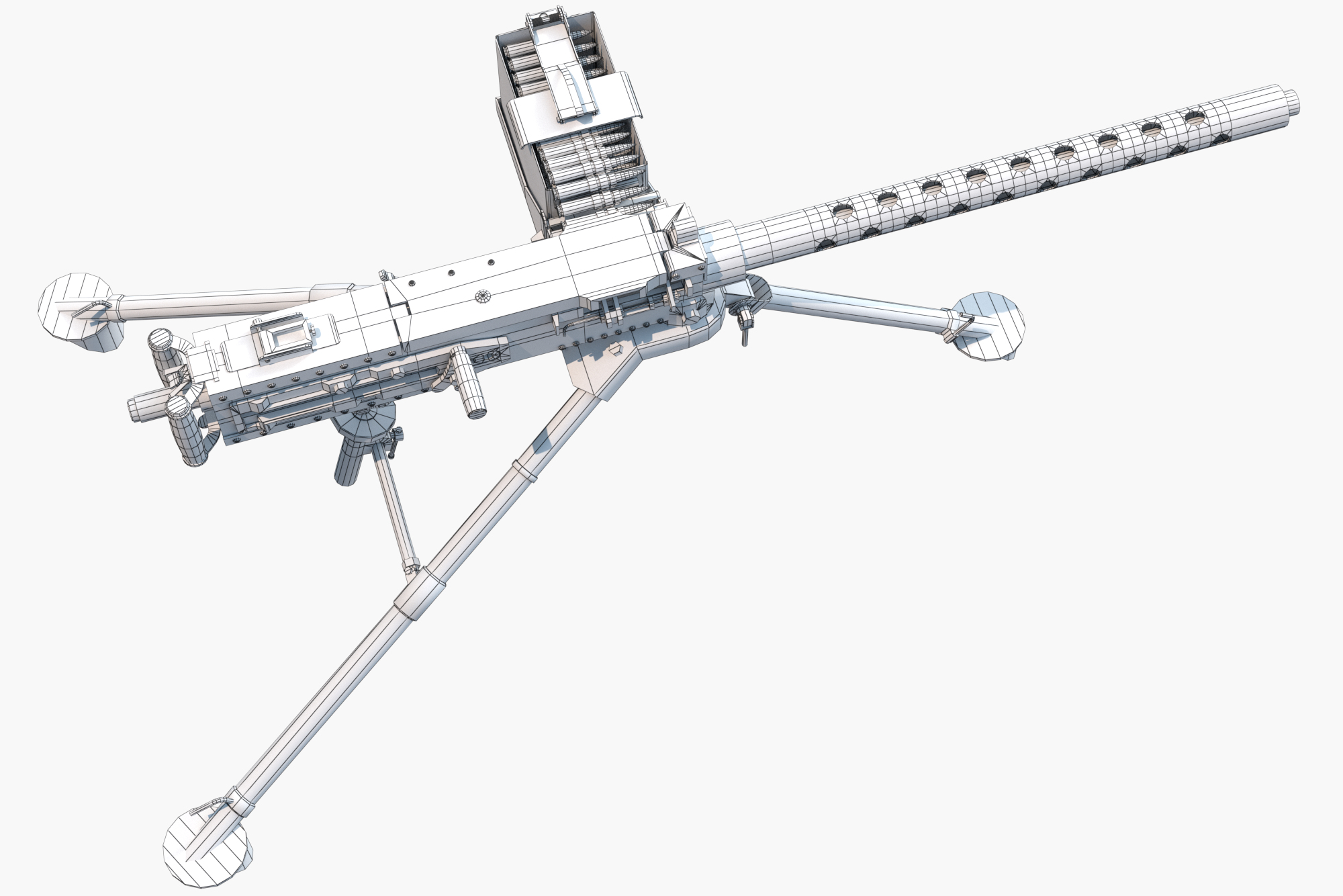 3D Machine Gun M2 ANM2 Browning - TurboSquid 1879651