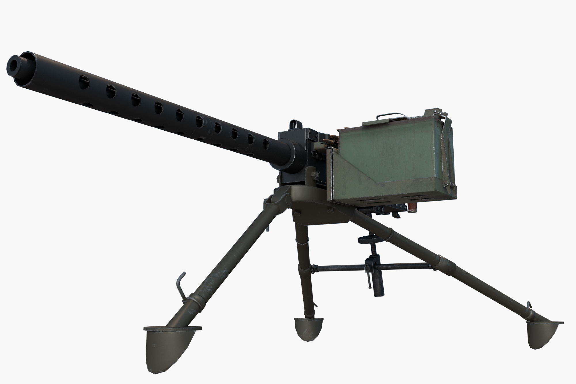 Modello 3D Mitragliatrice M2 ANM2 Browning - TurboSquid 1879651