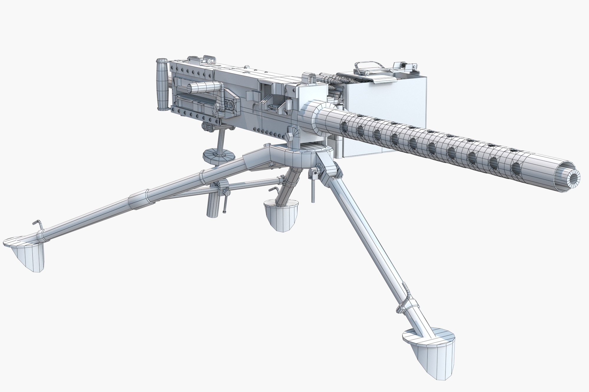 3D Machine Gun M2 ANM2 Browning - TurboSquid 1879651
