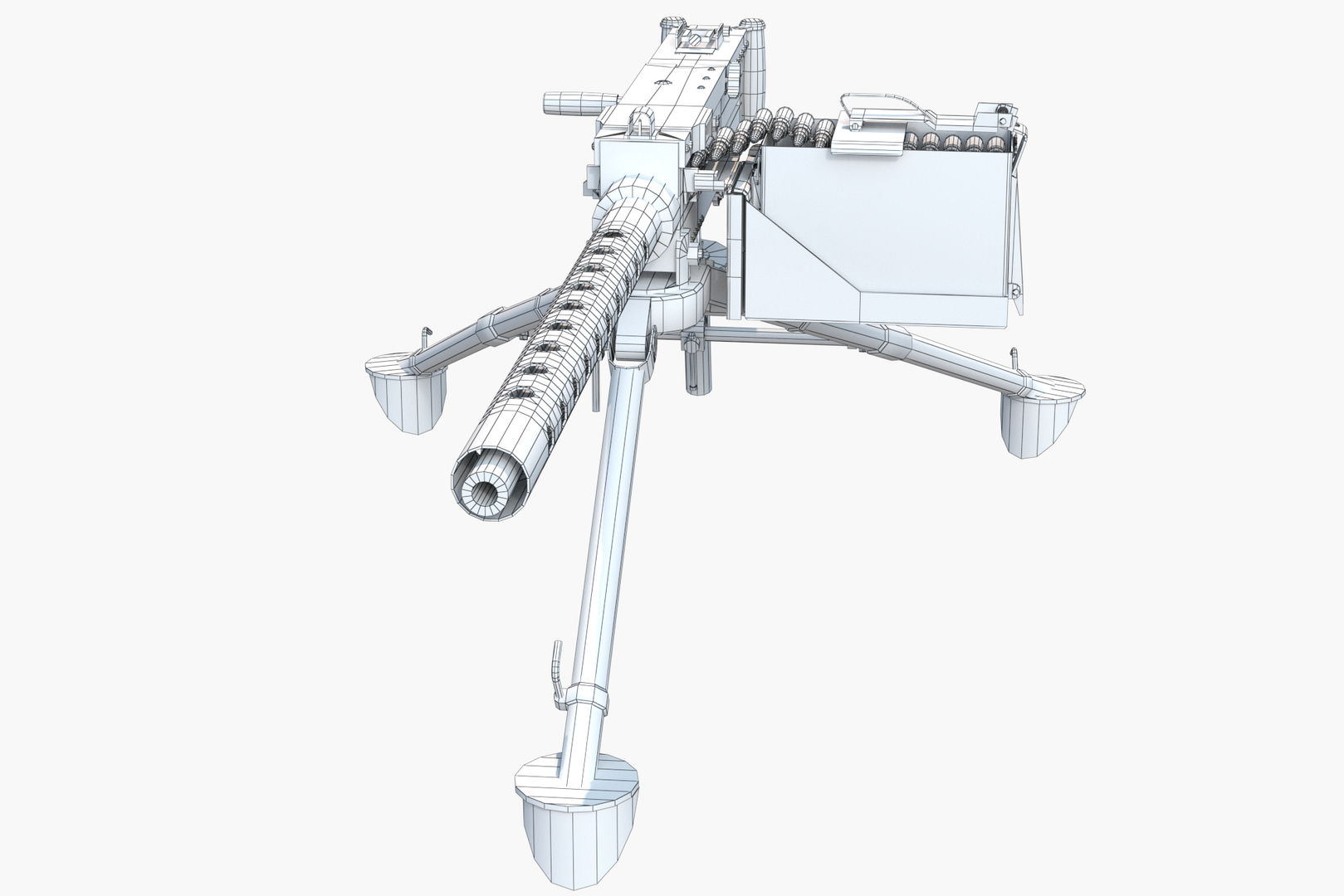 3D Machine Gun M2 ANM2 Browning - TurboSquid 1879651