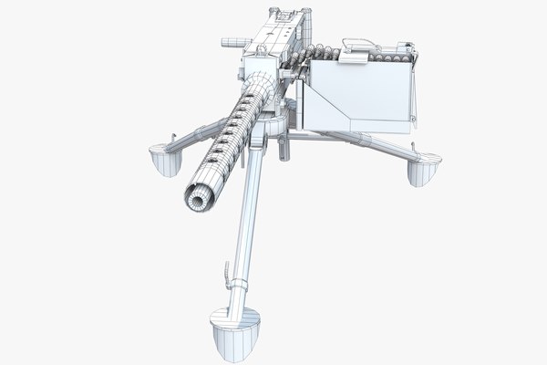 3D Machine Gun M2 ANM2 Browning - TurboSquid 1879651