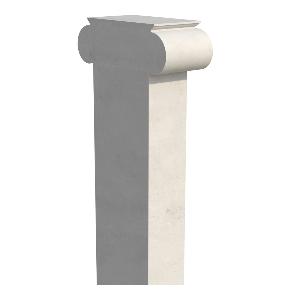 Pilaster Ionic Greco Roman 3d 3ds