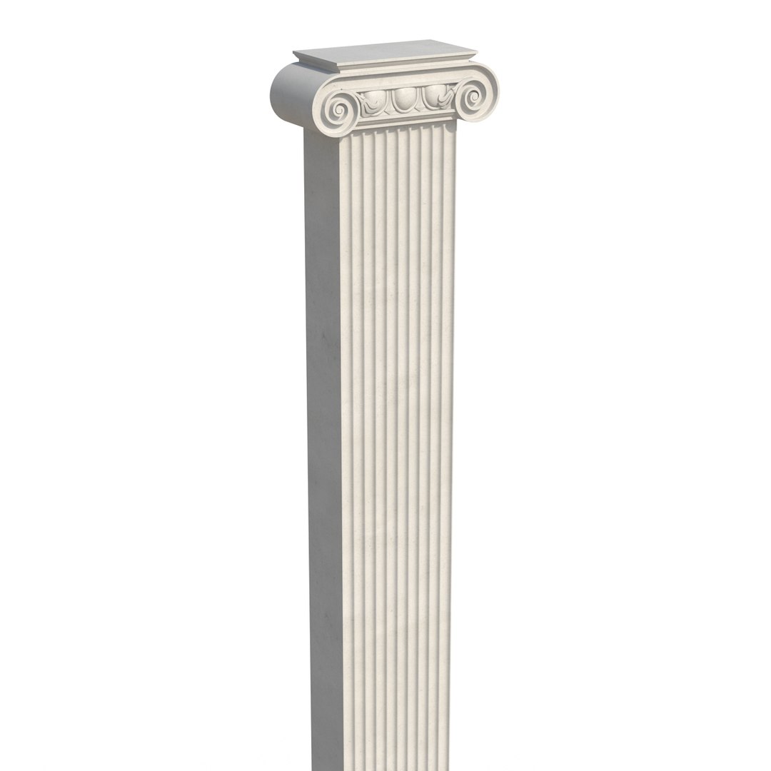 Pilaster Ionic Greco Roman 3d 3ds
