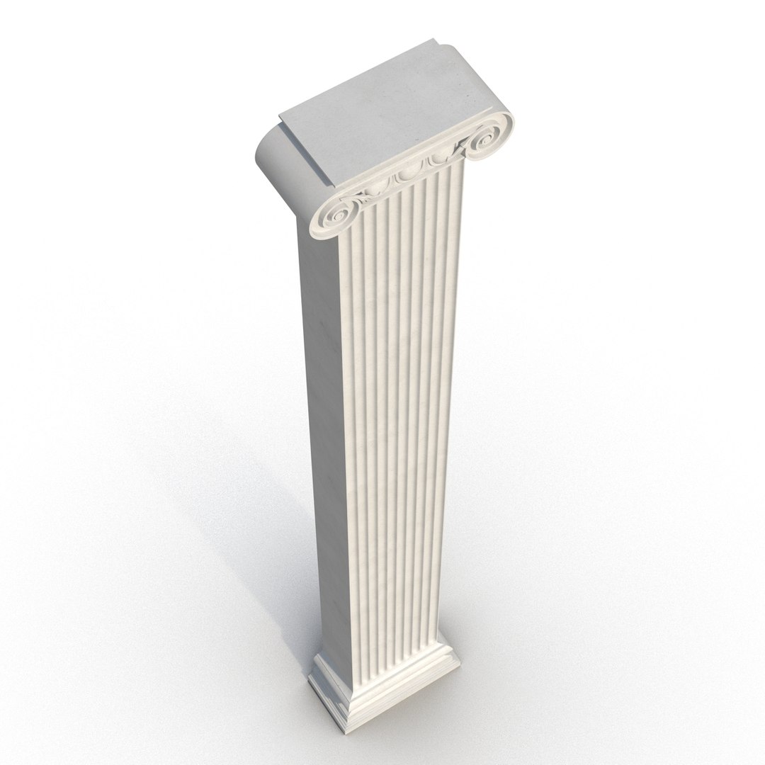 Pilaster Ionic Greco Roman 3d 3ds