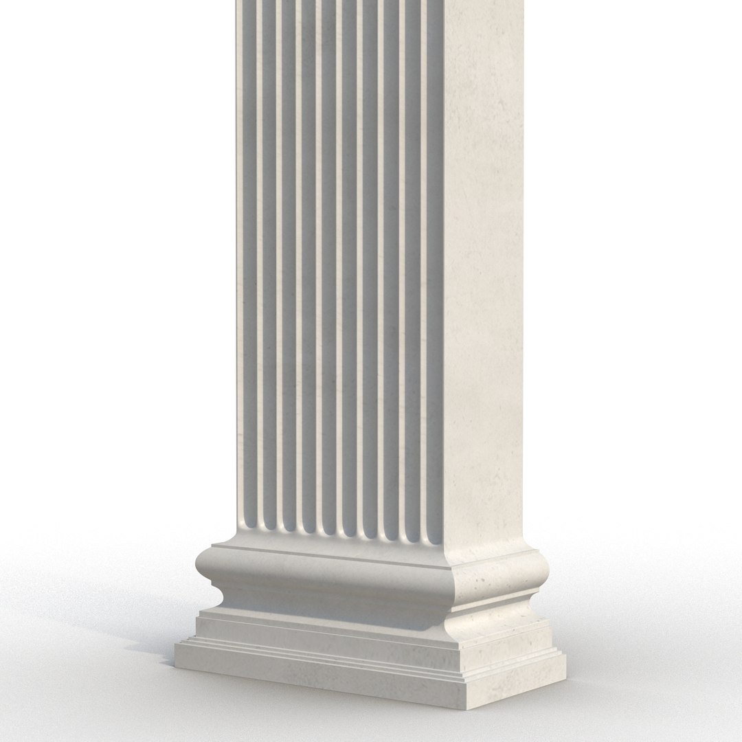 Pilaster Ionic Greco Roman 3d 3ds