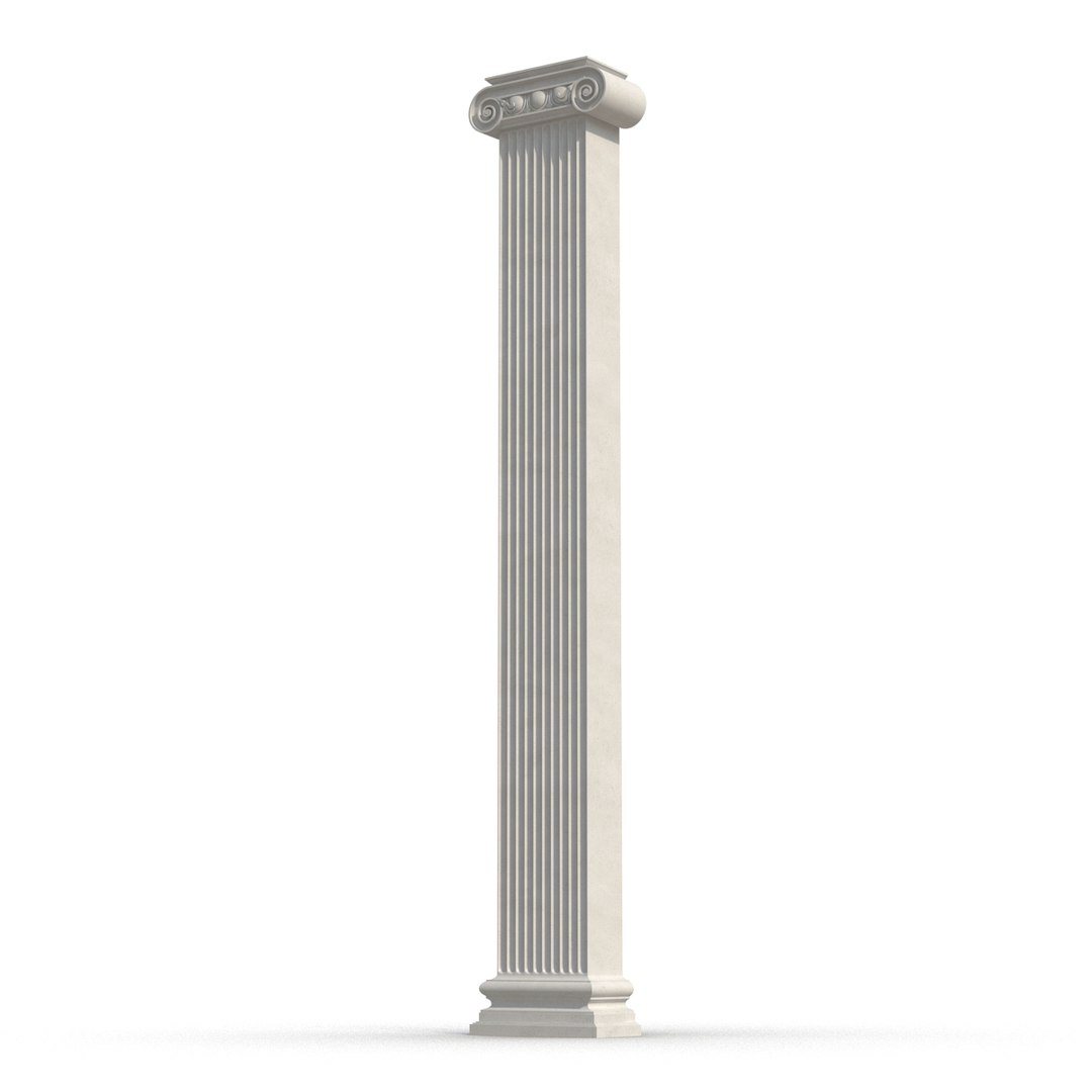 Pilaster Ionic Greco Roman 3d 3ds