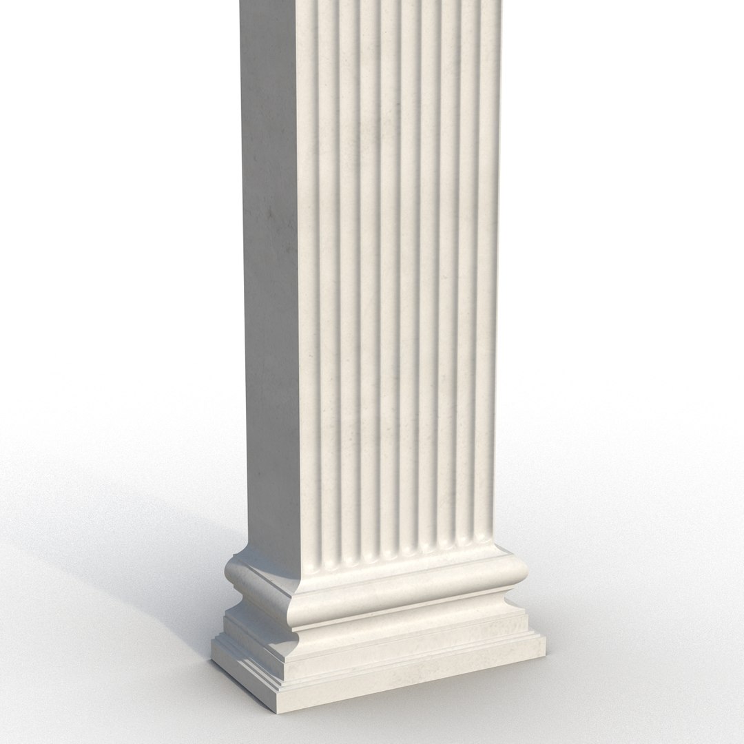 Pilaster Ionic Greco Roman 3d 3ds