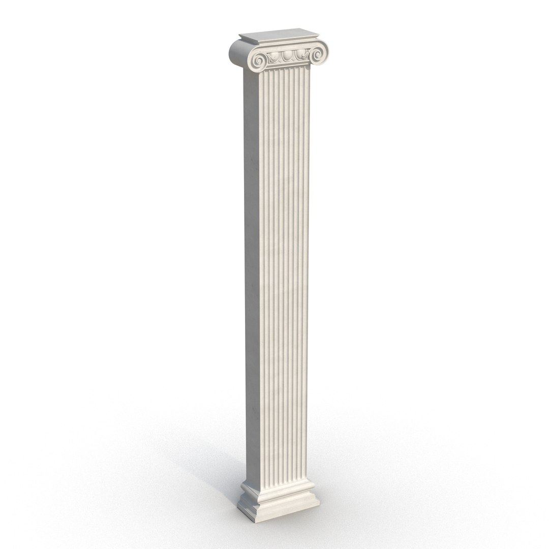 Pilaster Ionic Greco Roman 3d 3ds